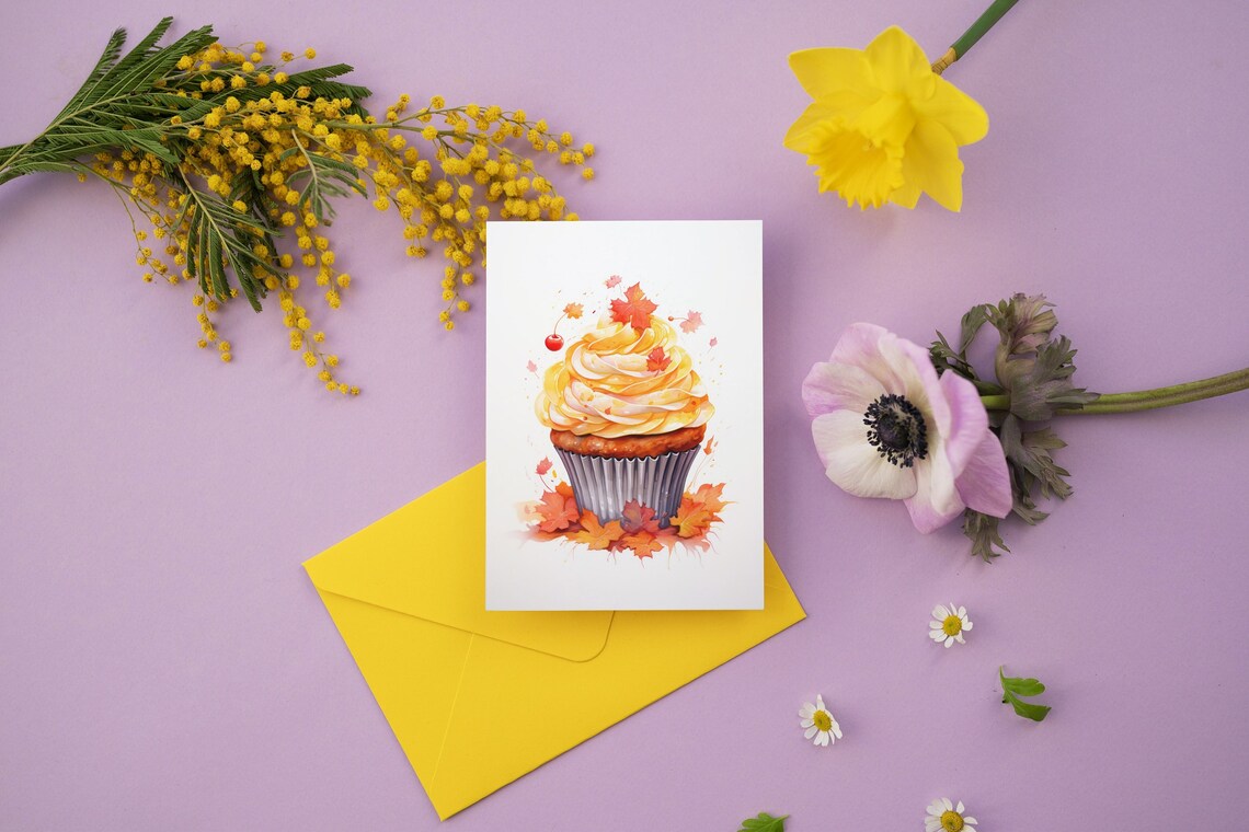 Cupcake Print Pumpkin Cupcake Printable Pastry Wall Art Patisserie ...