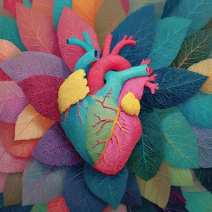 Human Heart Print Anatomical Printable Anatomic Wall Art Medical Decor ...
