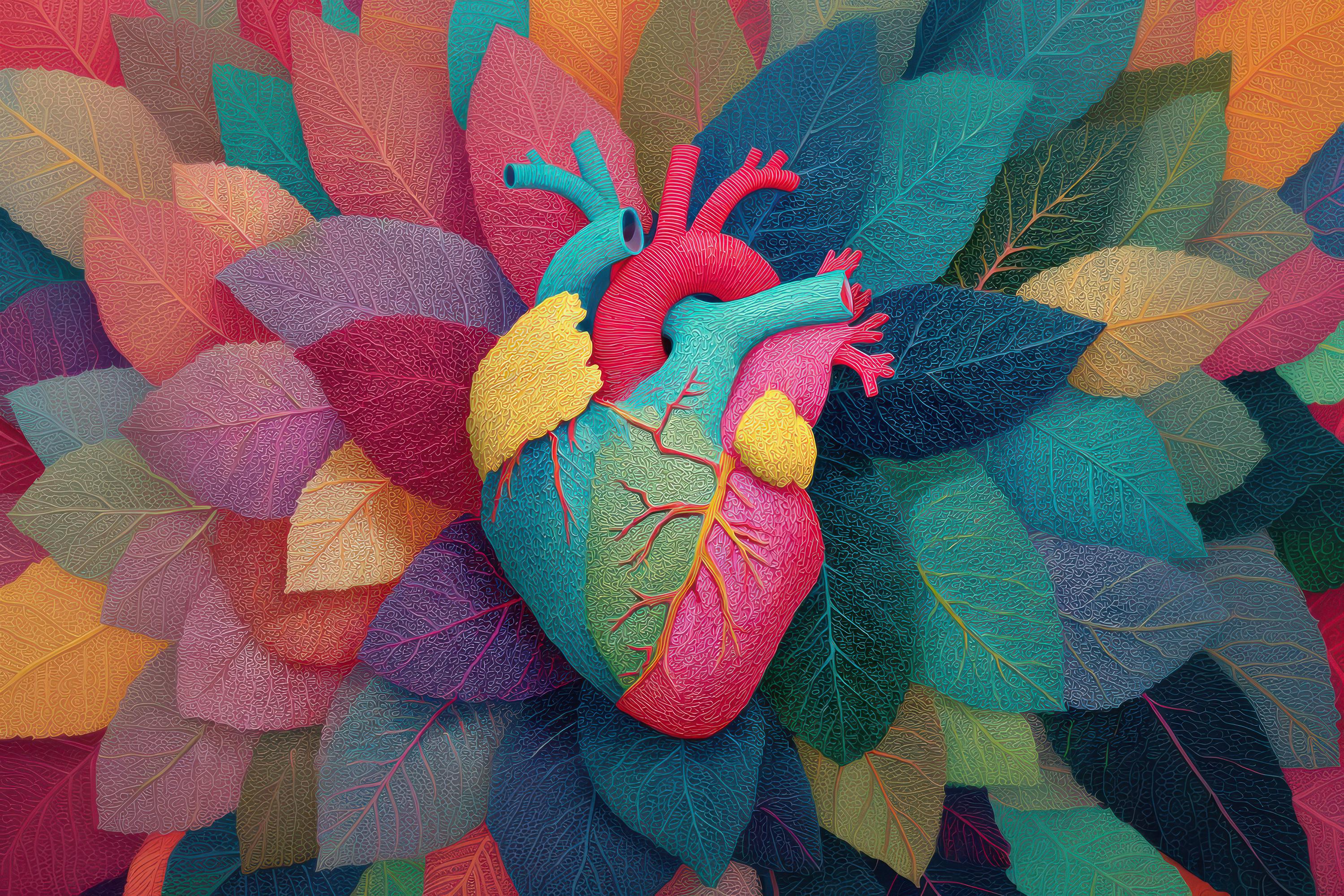 Human Heart Print Anatomical Printable Anatomic Wall Art Medical Decor ...