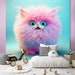 Colorful Cat Printable Cartoon Cat Print Cute Cat Wall Art - Etsy