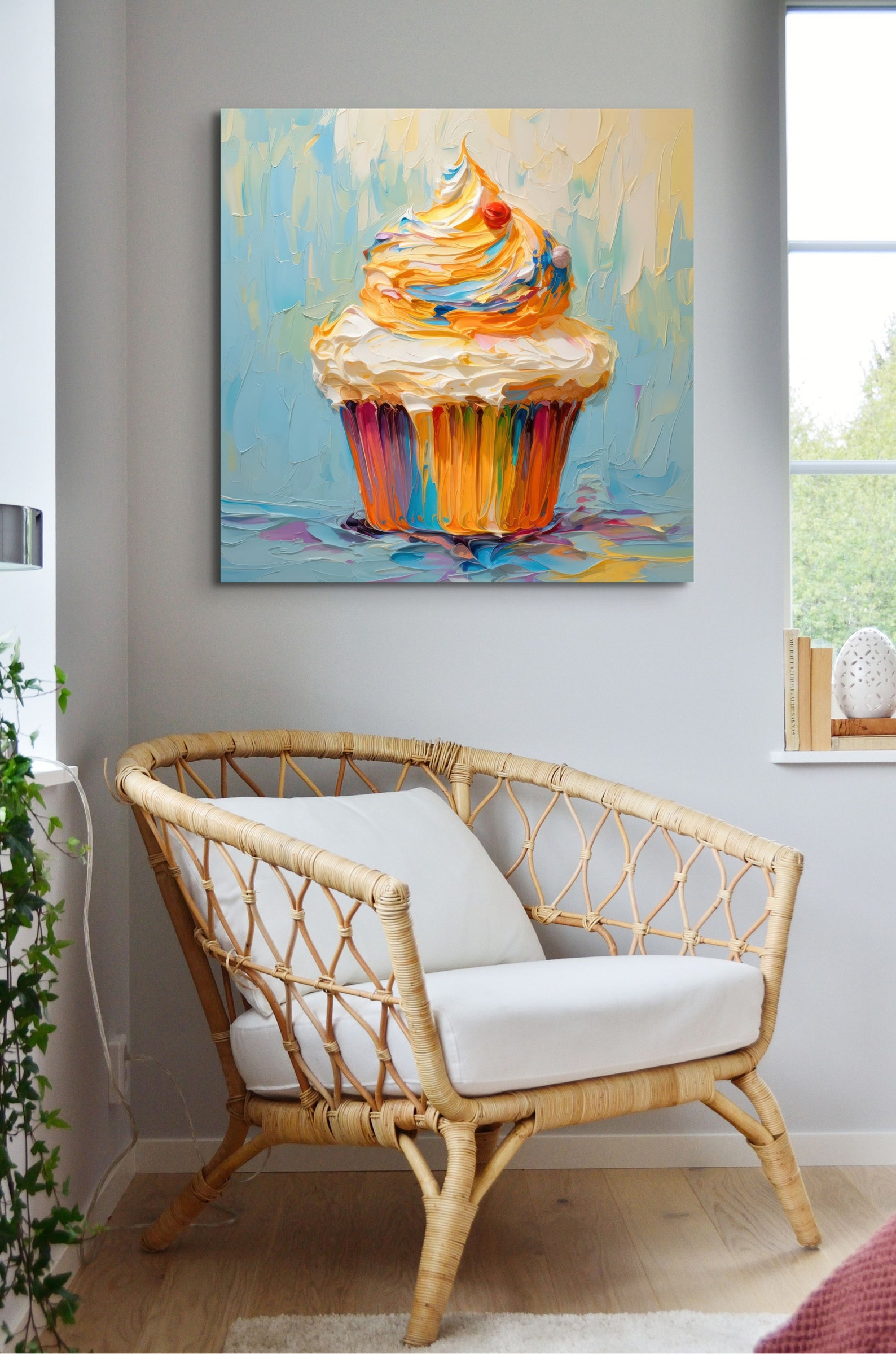 Colorful Cupcake Print Cupcake Printable Pastry Poster Patisserie Wall ...