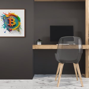 Bitcoin Poster, Bitcoin Logo Print, Crypto Poster, Bitcoin Printable ...