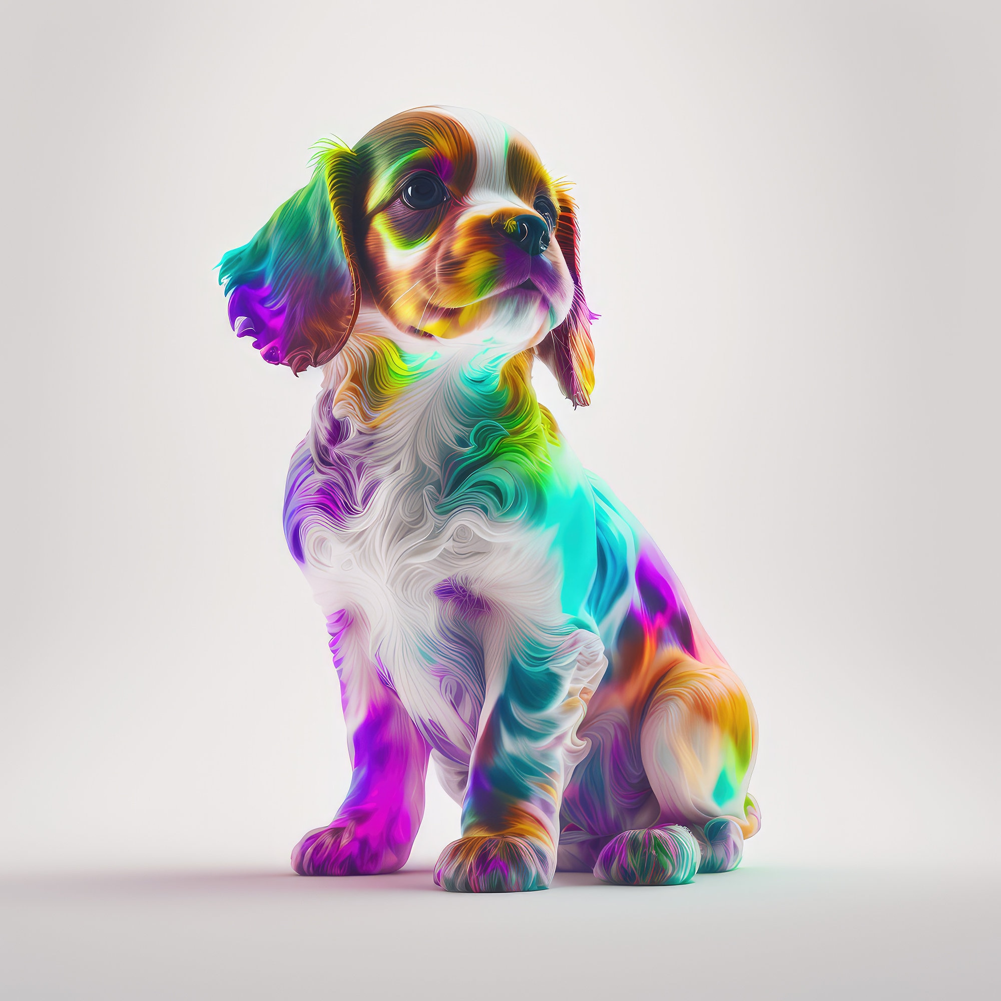 Colorful Dog Printable Colorful Dog Print Dog Wall Art Dog Portrait ...