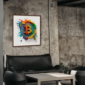 Bitcoin Poster, Bitcoin Logo Print, Crypto Poster, Bitcoin Printable ...