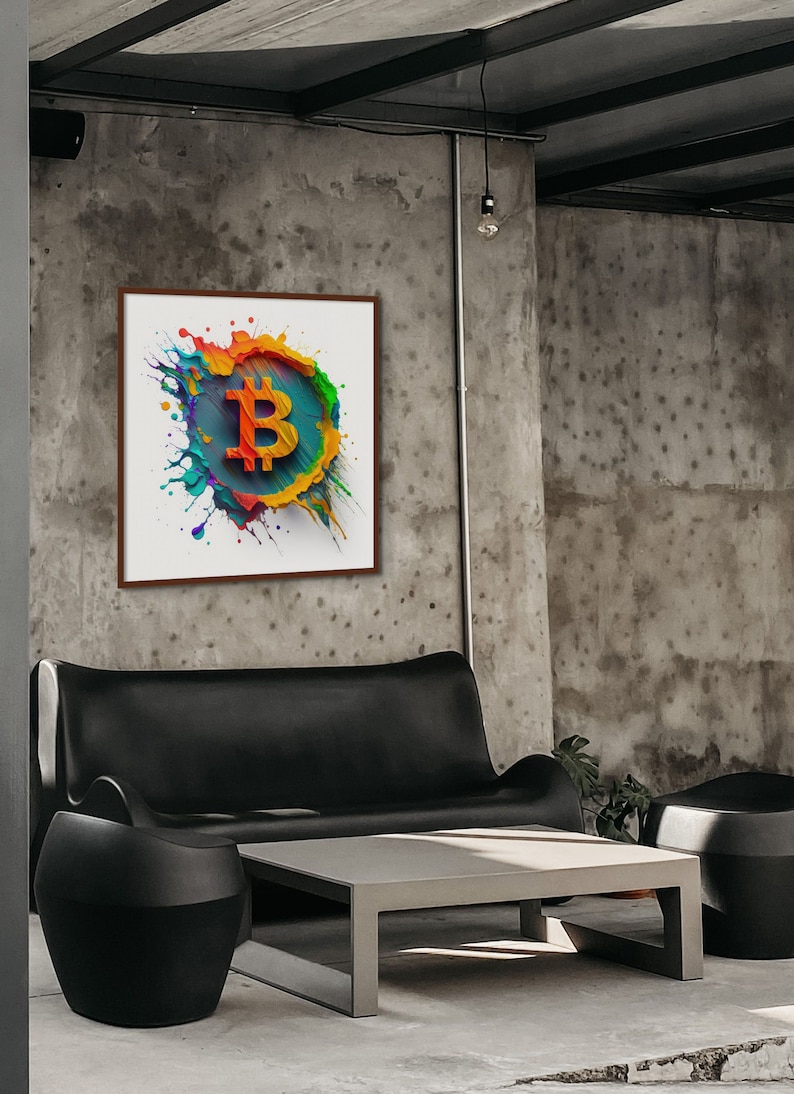 Bitcoin Poster, Bitcoin Logo Print, Crypto Poster, Bitcoin Printable ...