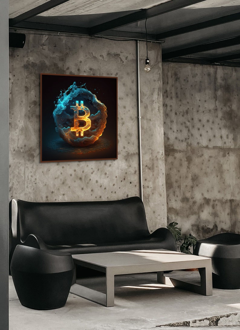 Bitcoin Poster, Bitcoin Logo Print, Krypto Poster, Bitcoin druckbar ...