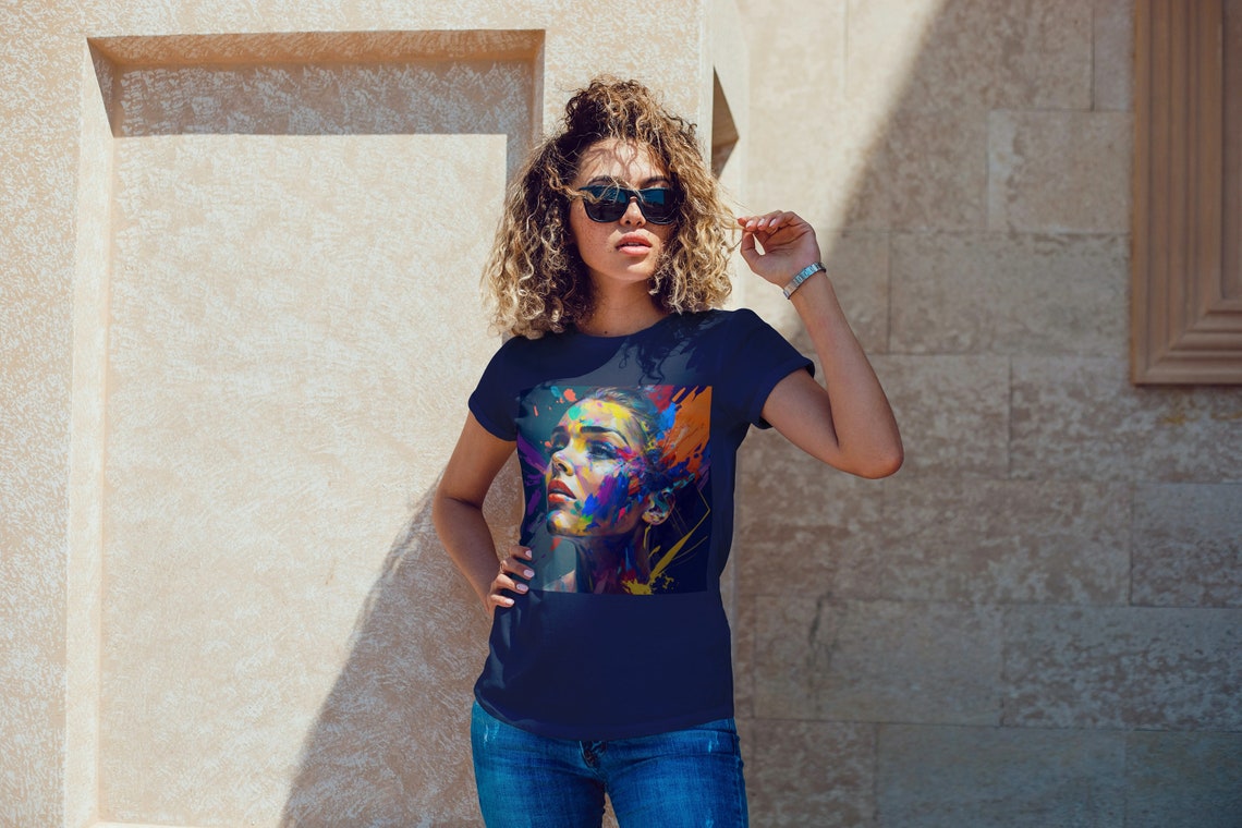 Colorful Woman Print Woman Face Printable Wall Art Painting - Etsy