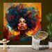 Colorful Woman Print Woman Face Printable Wall Art Painting - Etsy