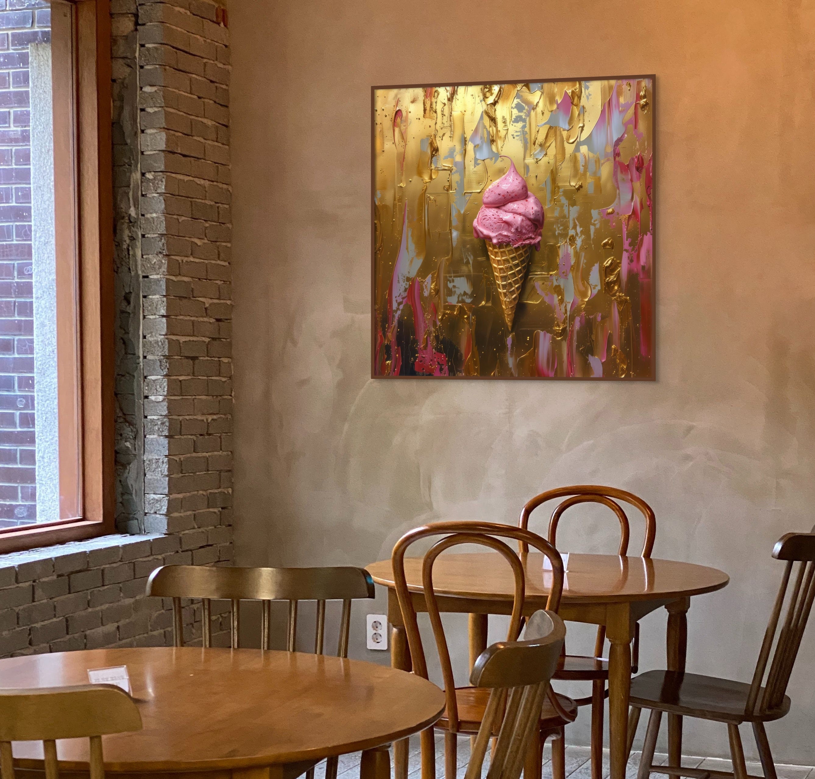 Ice Cream Print Colorful Food Poster Kitchen Wall Art Gelato Artwork ...