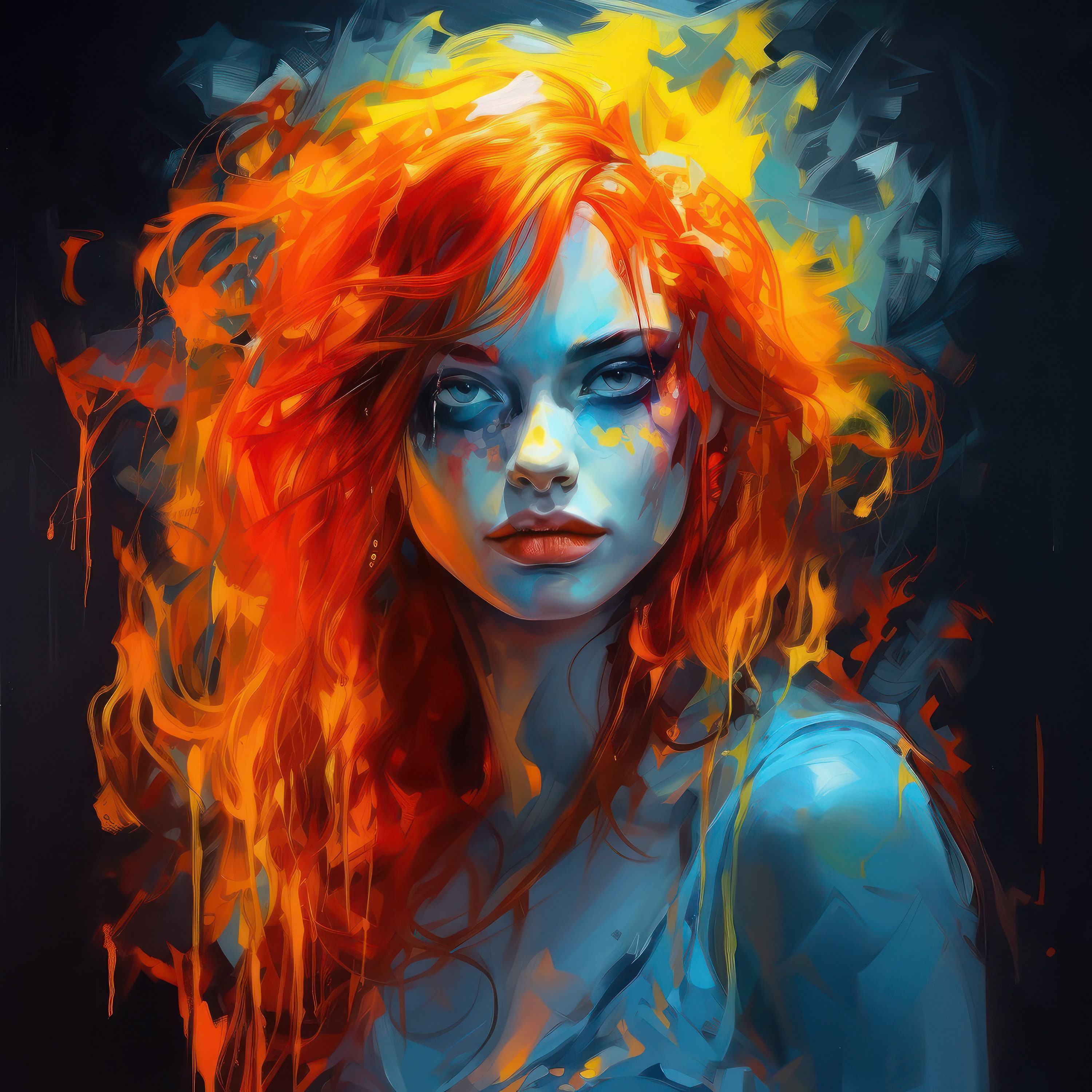 Halloween Woman Portrait All Saints Girl Wall Art Print All Hallows Eve ...