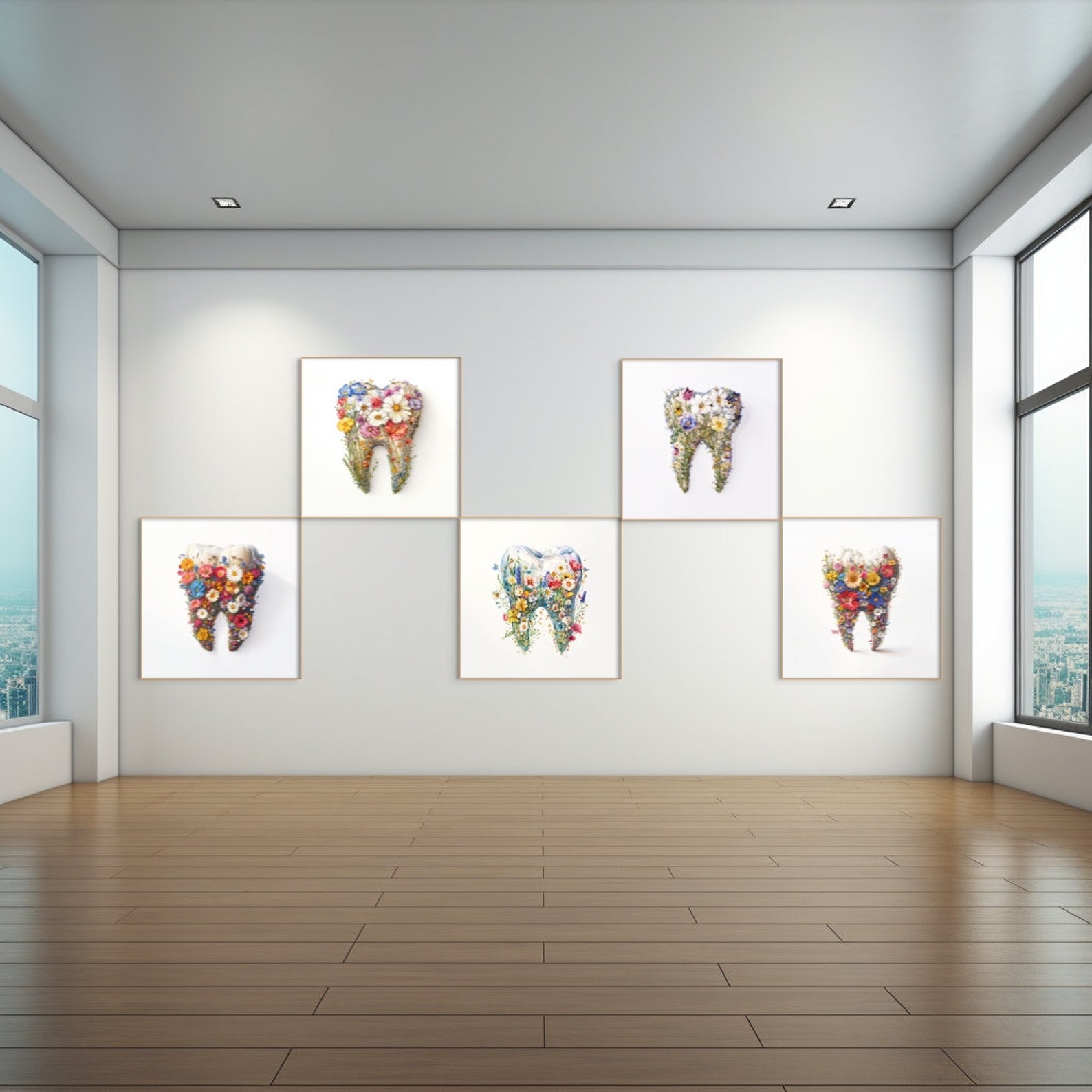 Tooth Print Dental Printable Dentist Office Wall Art Organ Drawing ...