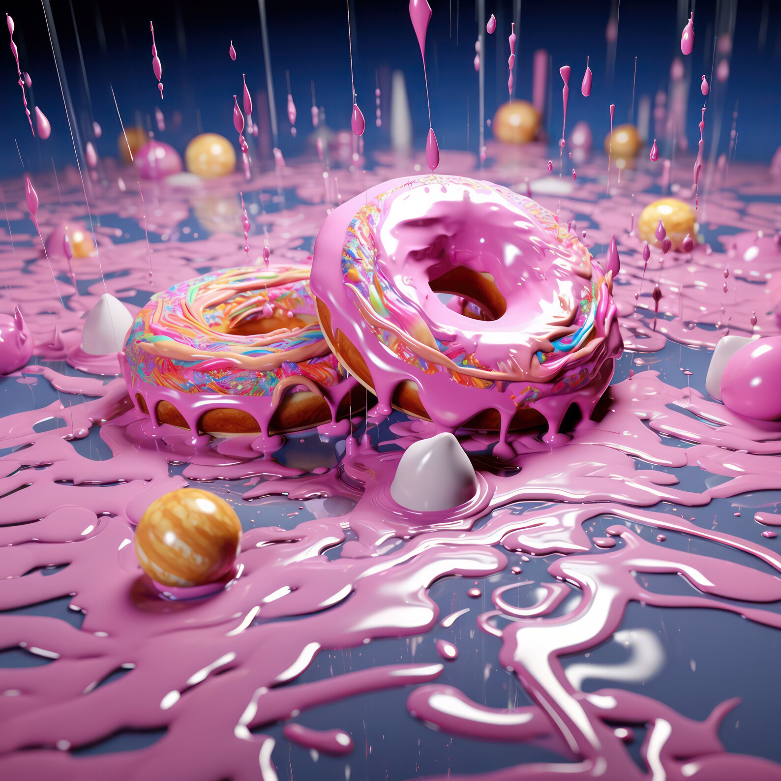 Colorful Donut Print Donut Printable Pastry Patisserie Wall Art Kitchen ...