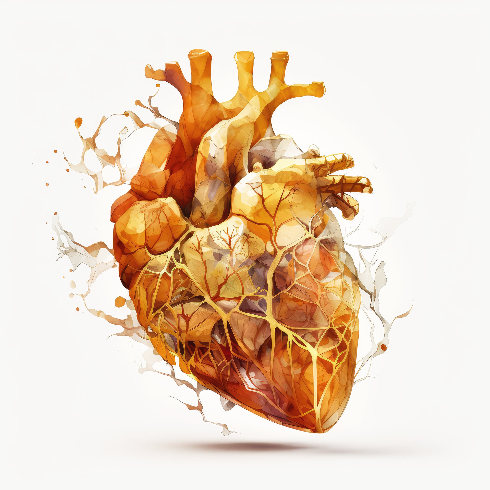 Anatomical Heart Print Anatomy Printable Anatomic Heart Download ...