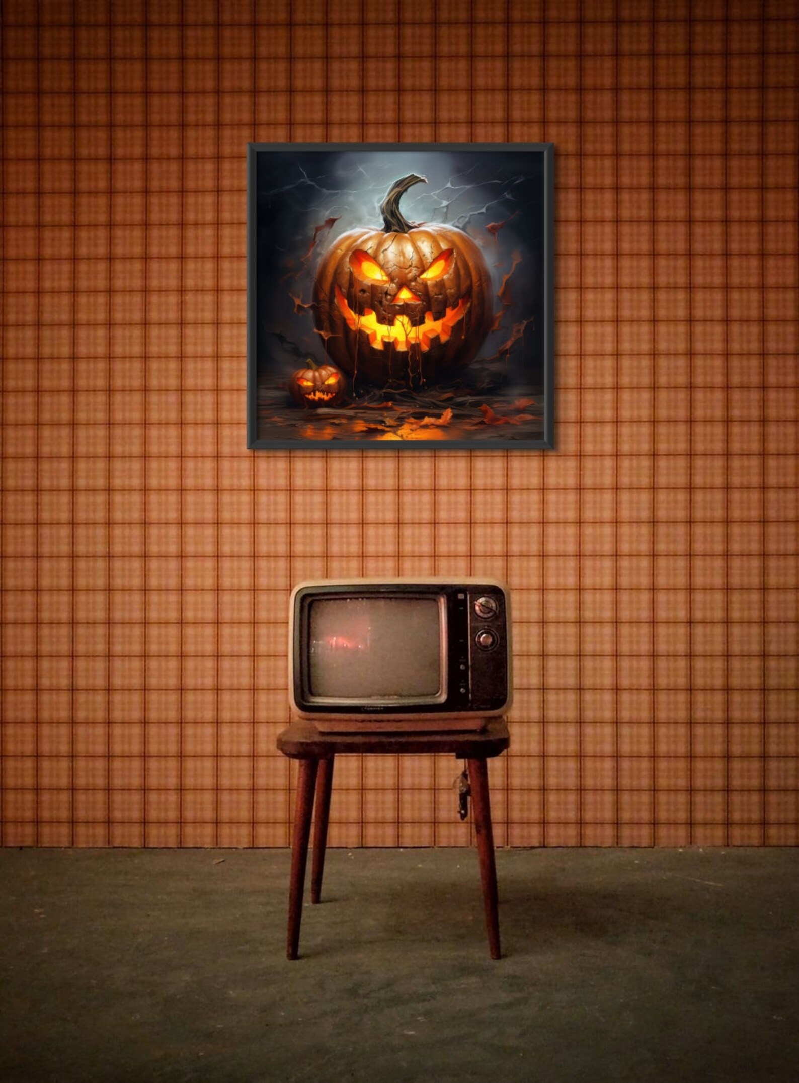 Jack O Lantern Print Halloween Printable Pumpkin Poster All Saints Wall ...