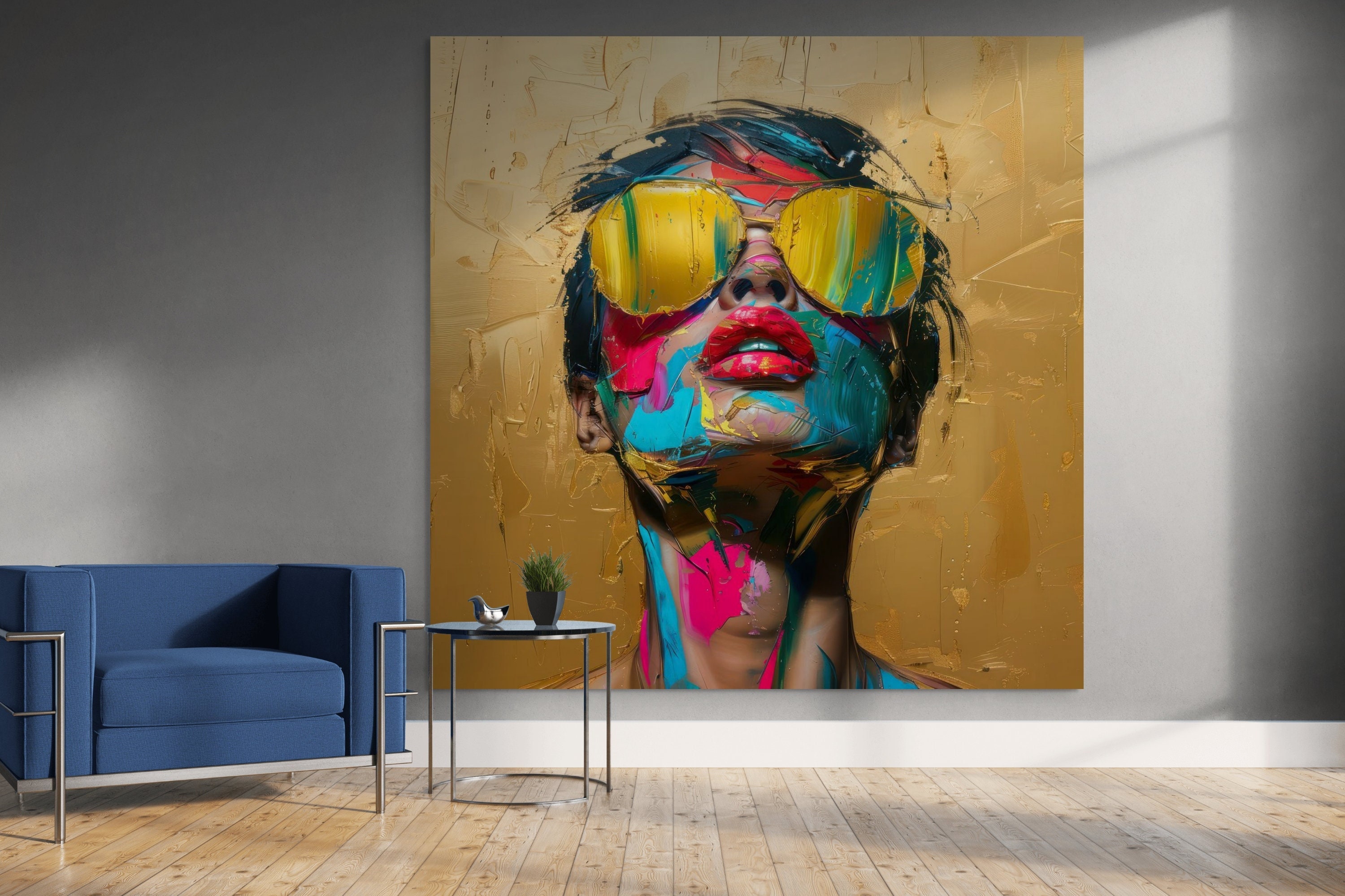 Woman Portrait Print Woman Face Printable Wall Art Painting Female Face ...