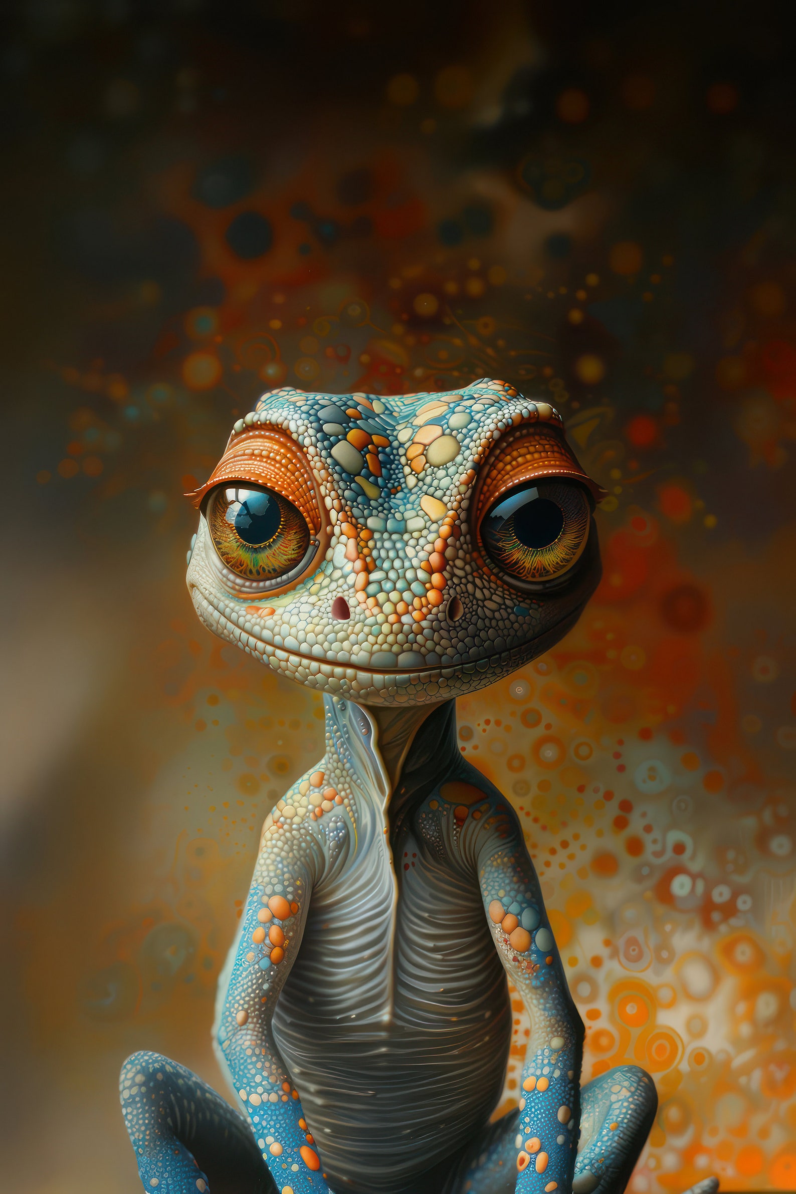 Alien Poster Alien Painting Alien Printable Cosmos Wall Art Space Home ...