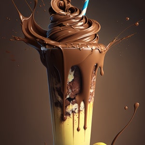 Smoothie Print Smoothie Printable Strawberry Chocolate Banana Orange ...