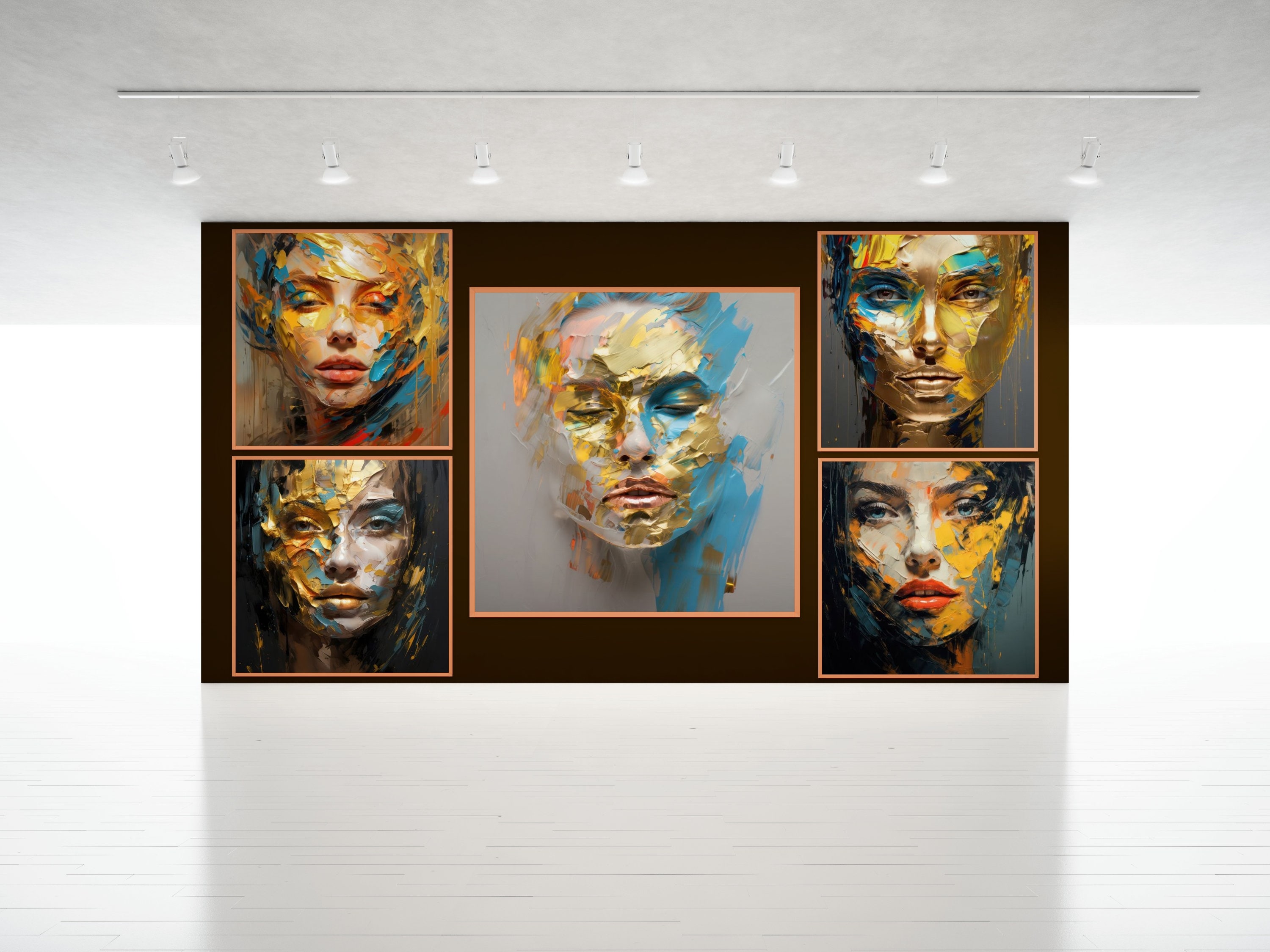 Colorful Woman Portrait Woman Face Wall Art Print Girl Poster Home ...