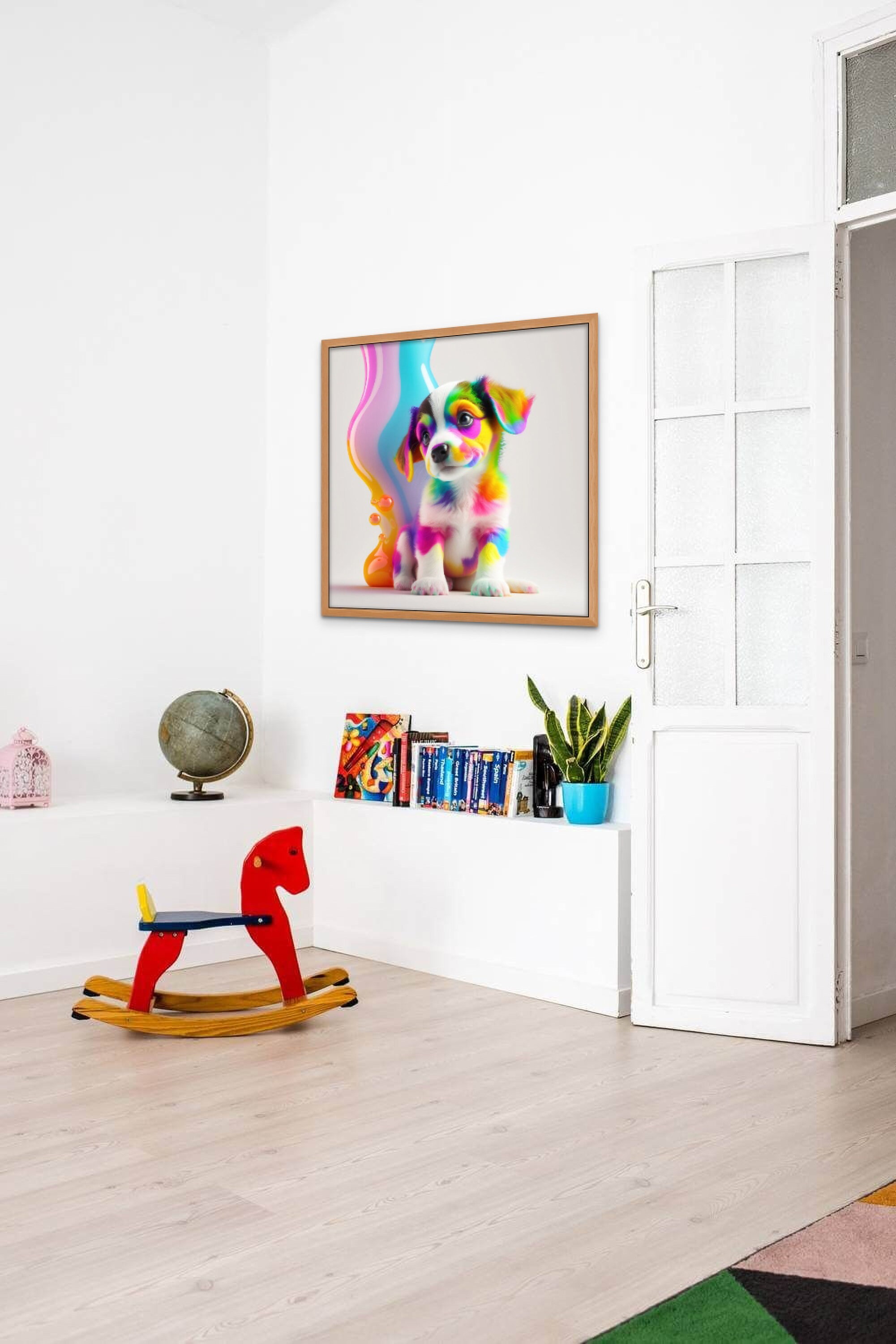 Colorful Dog Printable Colorful Dog Print Dog Wall Art Dog Portrait ...