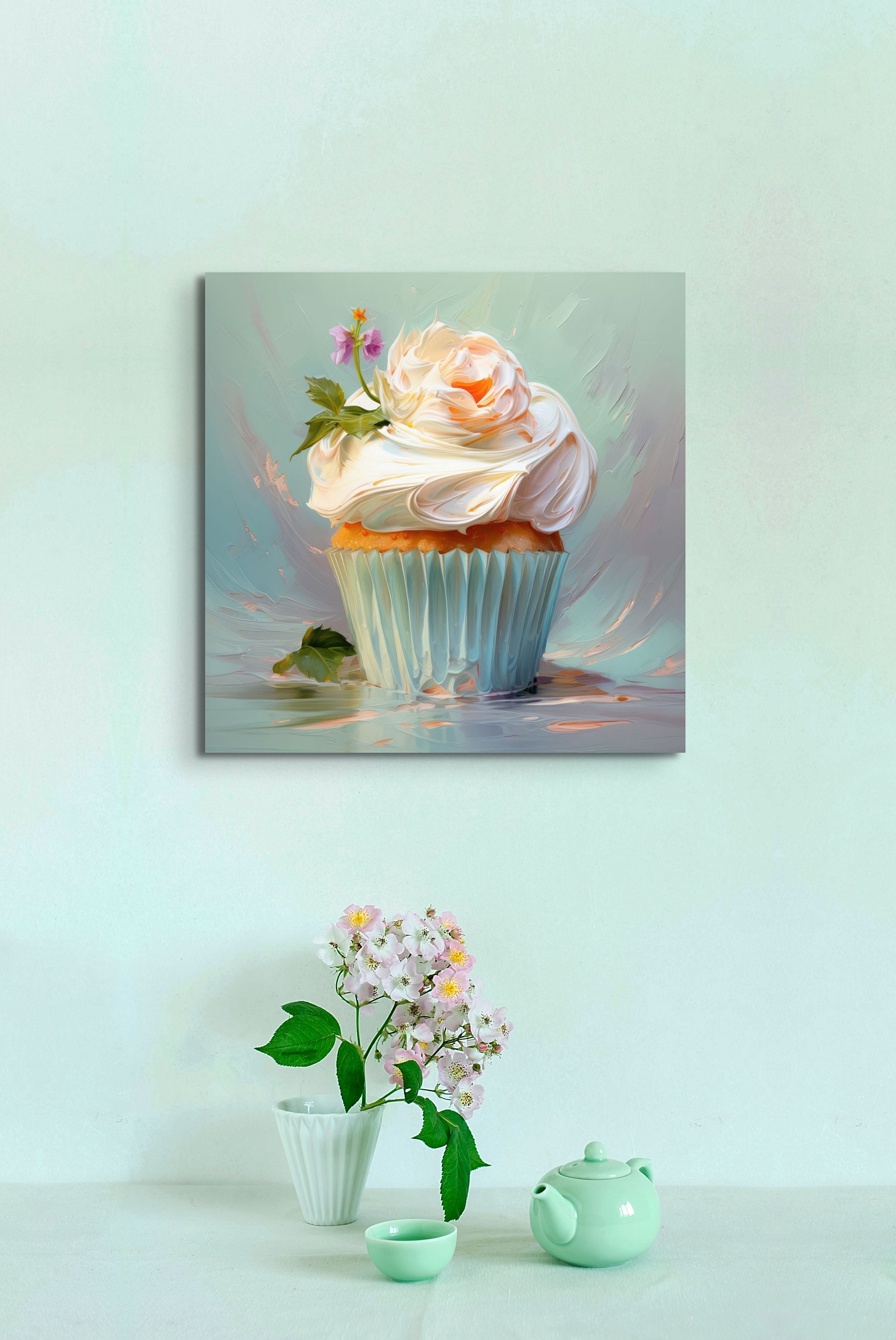 Colorful Cupcake Print Cupcake Printable Pastry Poster Patisserie Wall ...