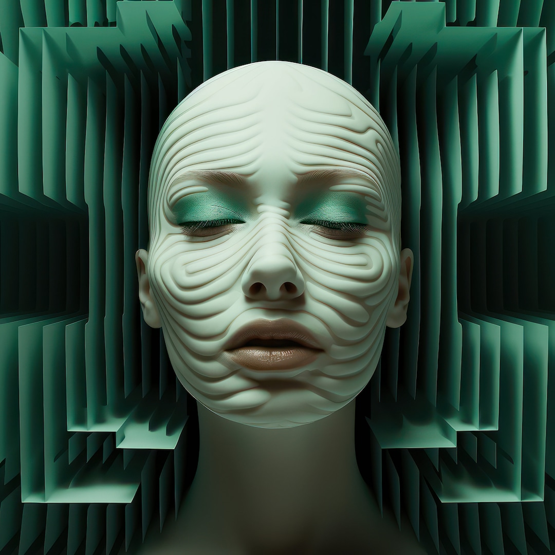 Woman Portrait Woman Face Printable Minimal Print Female Face Poster ...