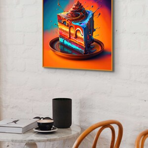 Colorful Cake Print, Colorful Cake Printable, Pastry Patisserie Wall ...