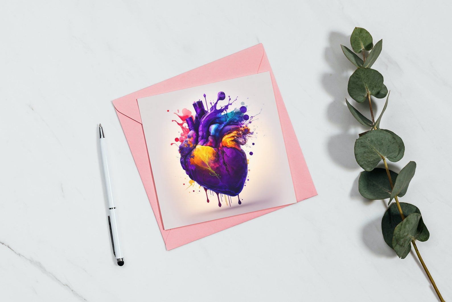 Human Heart Print Anatomical Heart Printable Anatomic Wall Art Medical ...