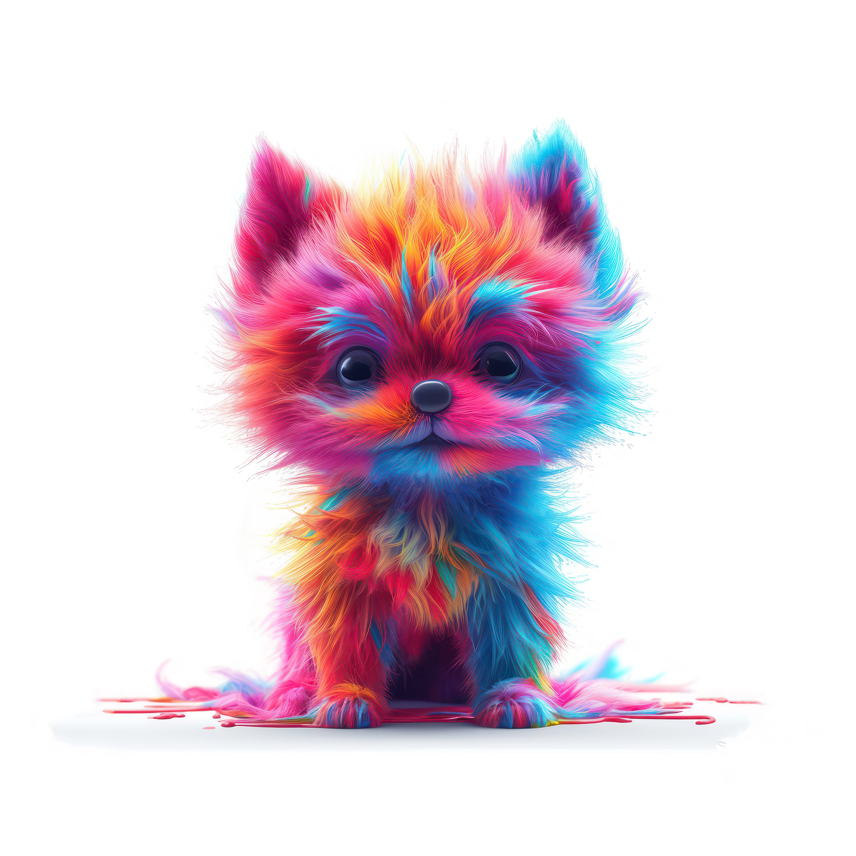 Colorful Dog Printable Colorful Dog Print Dog Wall Art Dog Portrait ...