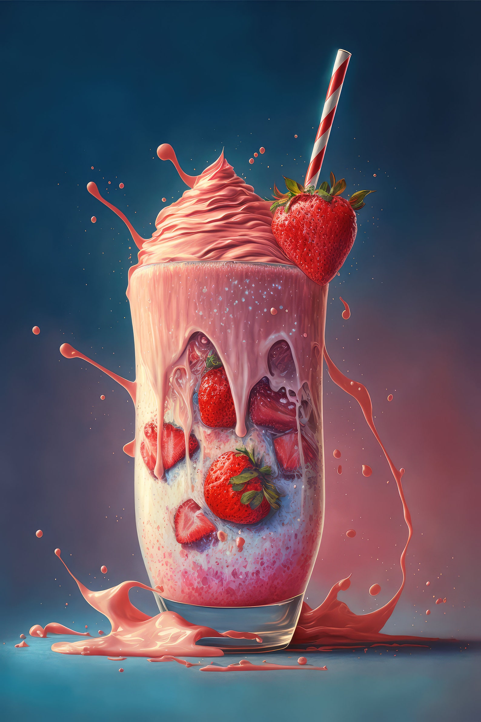 Smoothie Print Smoothie Printable Strawberry Chocolate Banana Orange ...