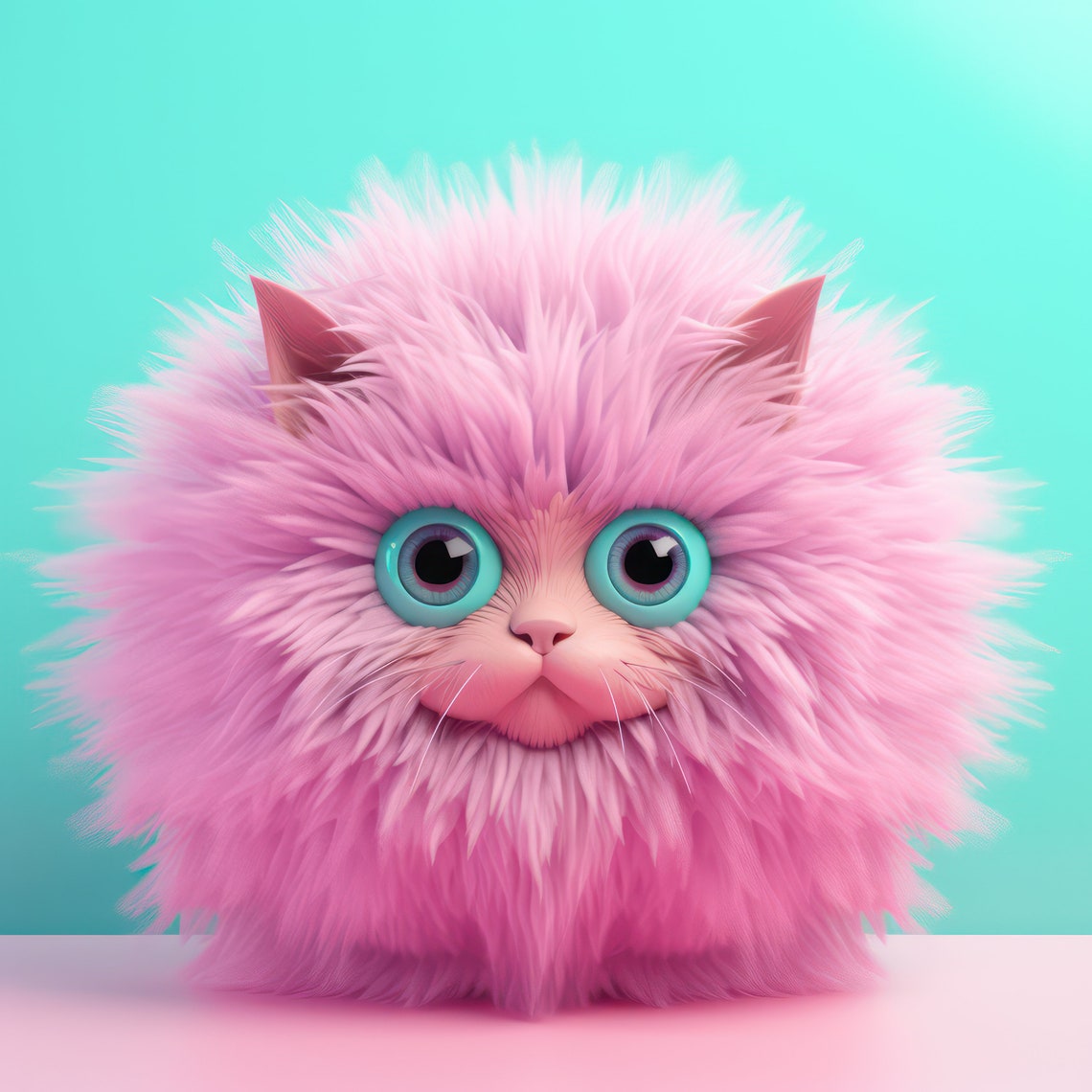 Colorful Cat Printable Cartoon Cat Print Cute Cat Wall Art - Etsy