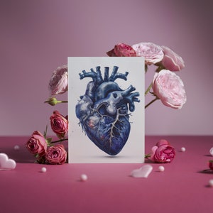 Human Heart Print Anatomical Heart Printable Anatomic Wall Art Medical ...