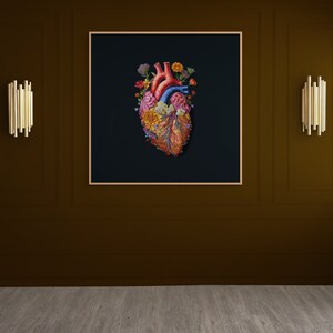 Human Heart Human Brain Human Lungs Print Anatomical Printable Anatomic ...