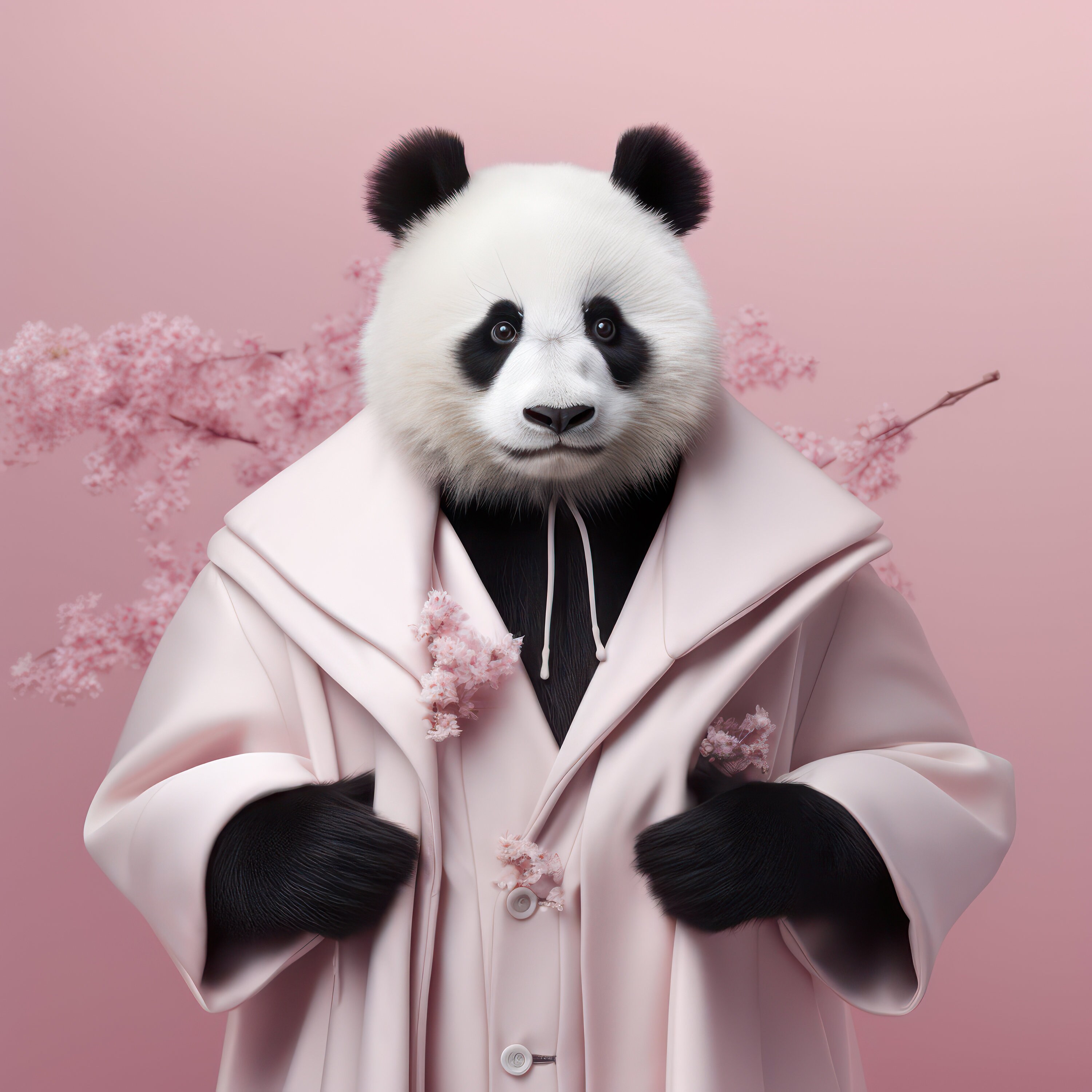 Panda Portrait Printable Colorful Panda Print Pastel Panda in - Etsy