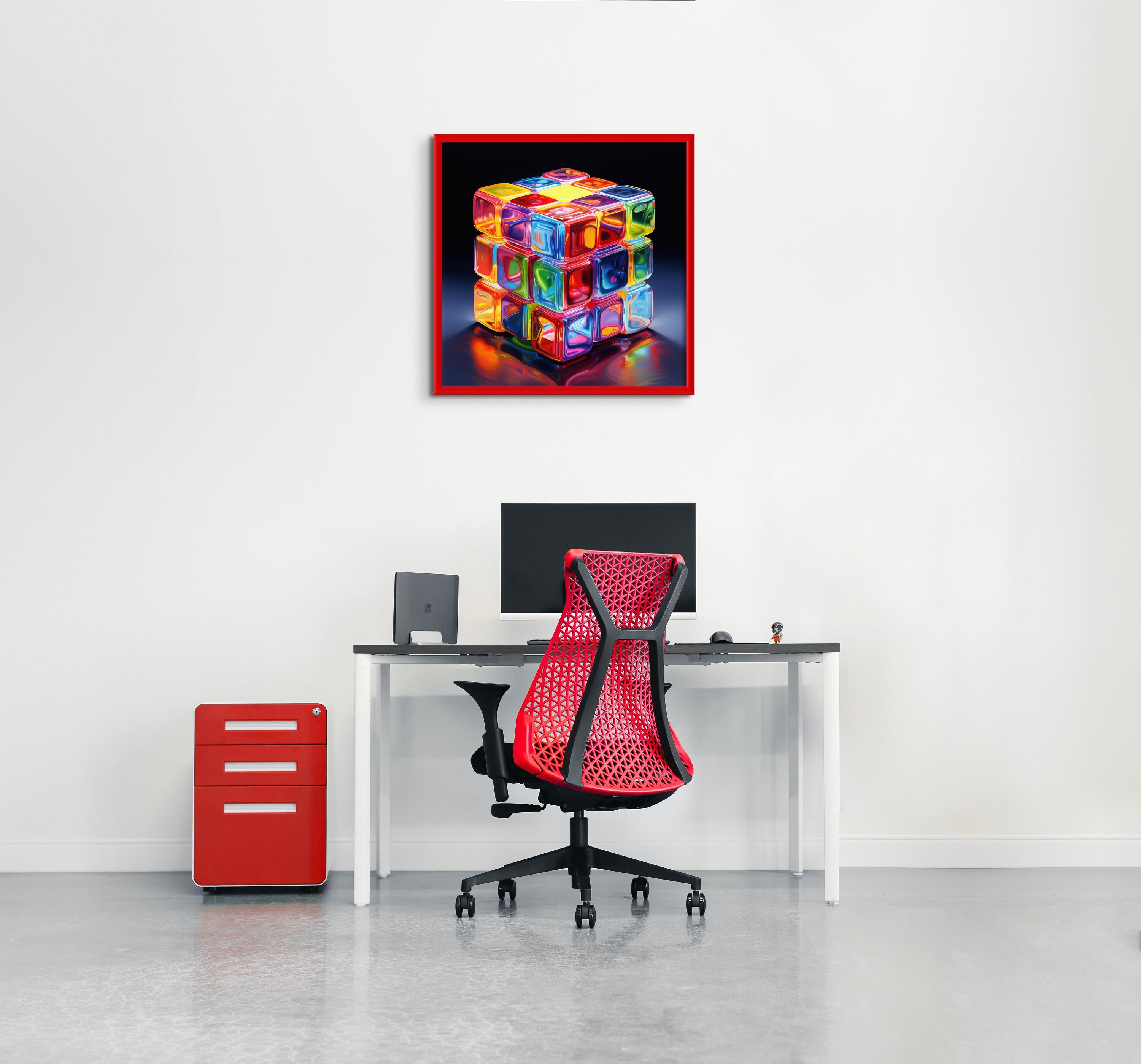 Rubik Cube Printable Rubik Cube Print Colorful Wall Art Download ...