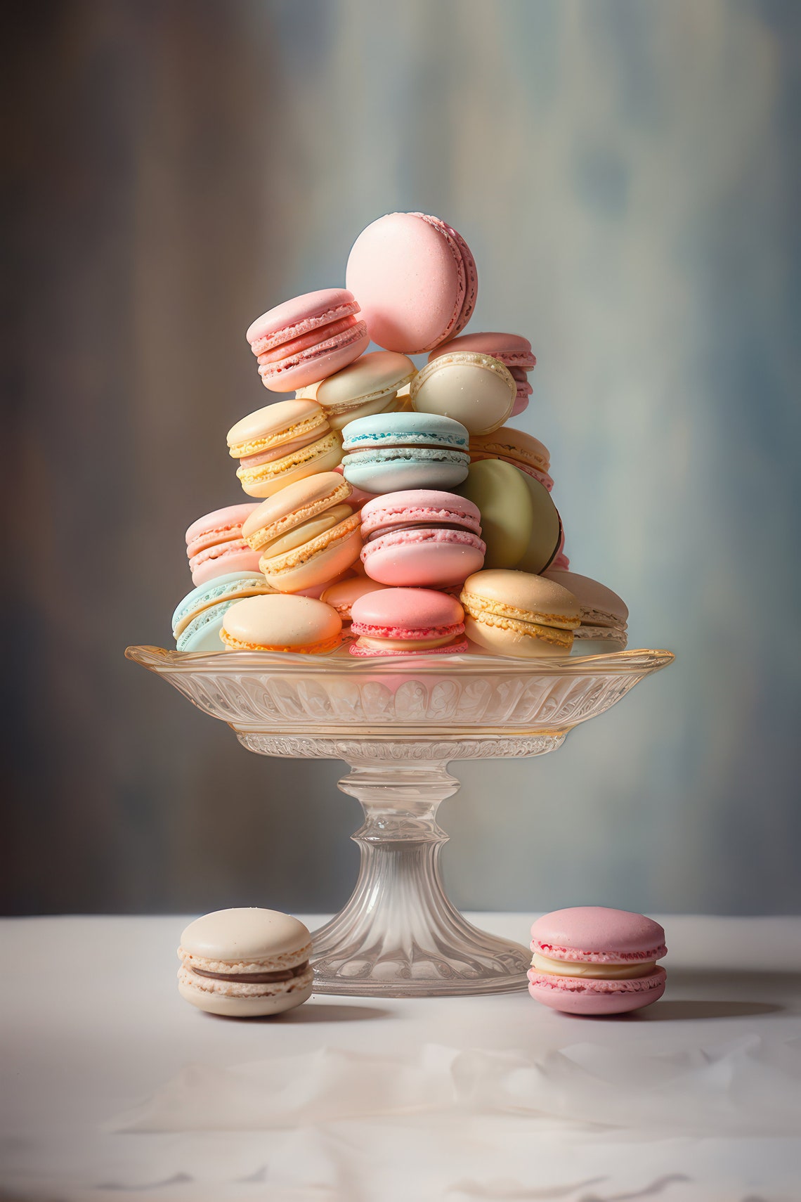 Macarons Print Macarons Printable Kitchen Wall Artwork Meringue Poster ...