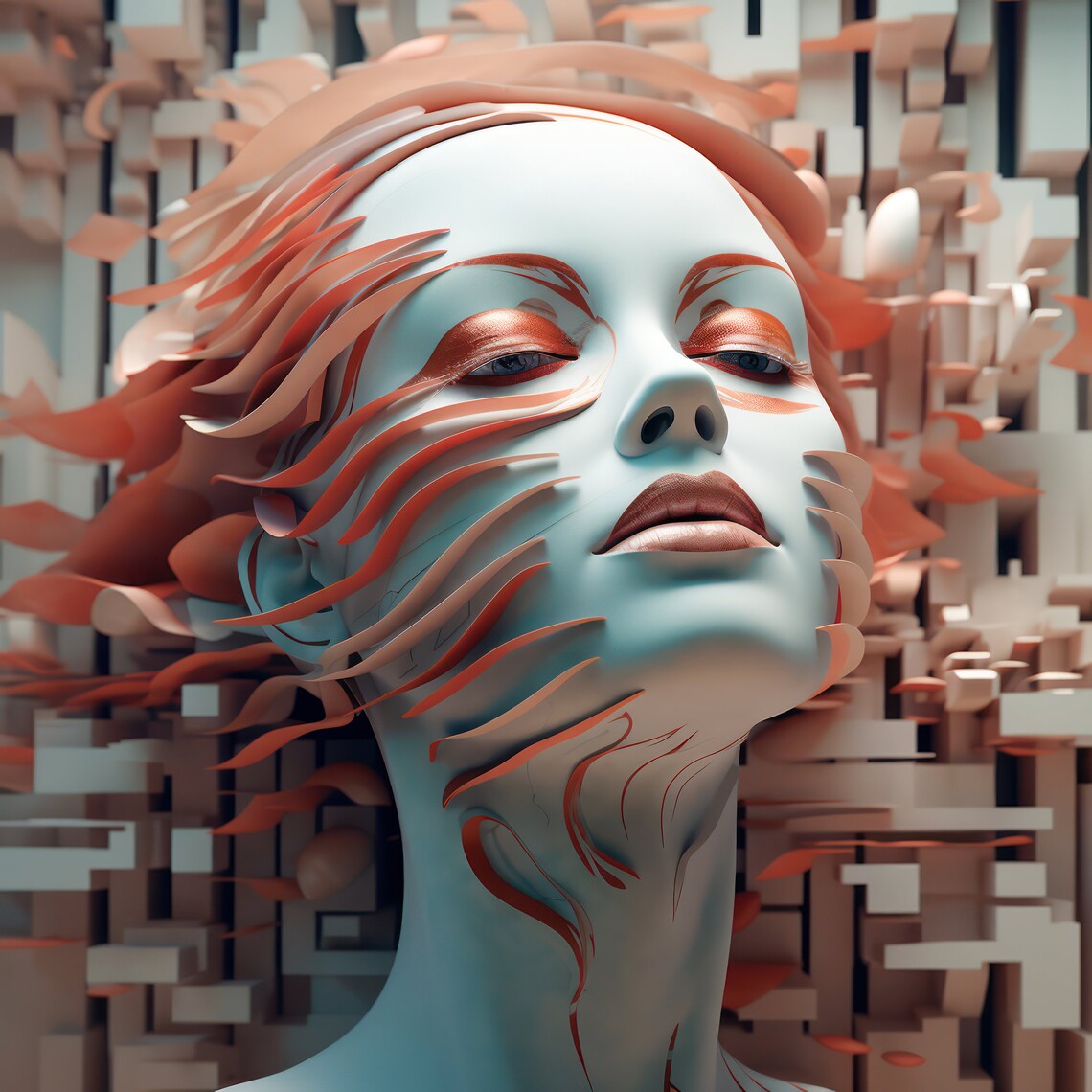 Woman Portrait Woman Face Printable Minimal Print Female Face - Etsy