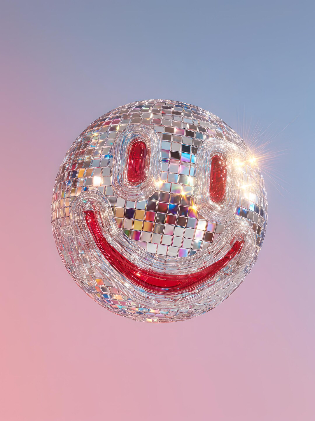 Disco Ball Print Smiley Face Dopamine Art Home Decor Printable Girly ...