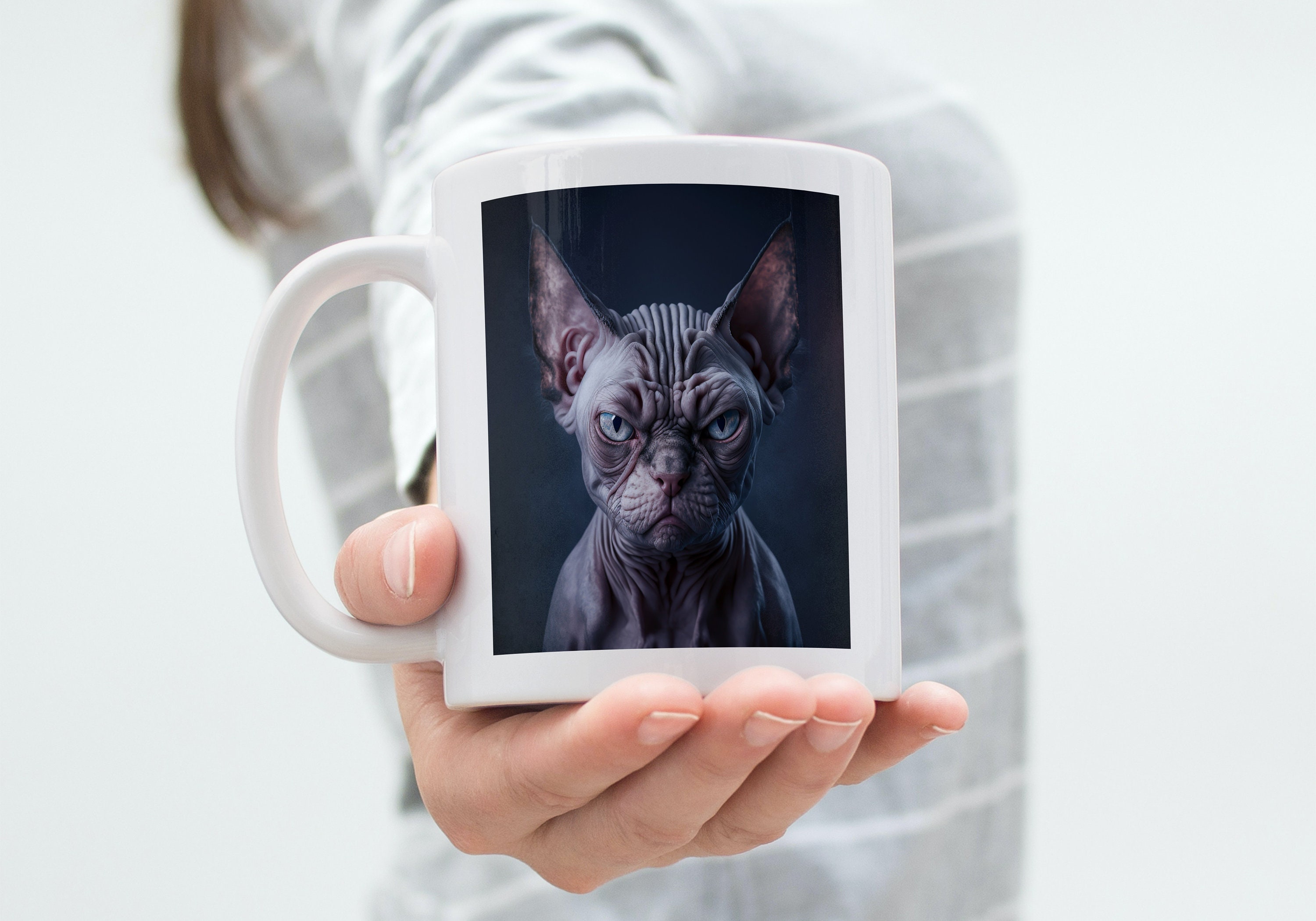 Sphynx Cat Print Angry Sphynx Cat Printable Photorealistic Cat Wall Art ...