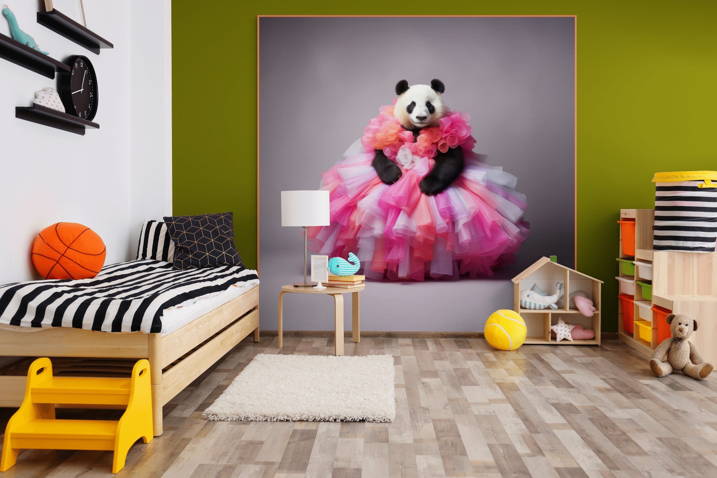 Panda Portrait Printable Colorful Panda Print Pastel Panda in - Etsy