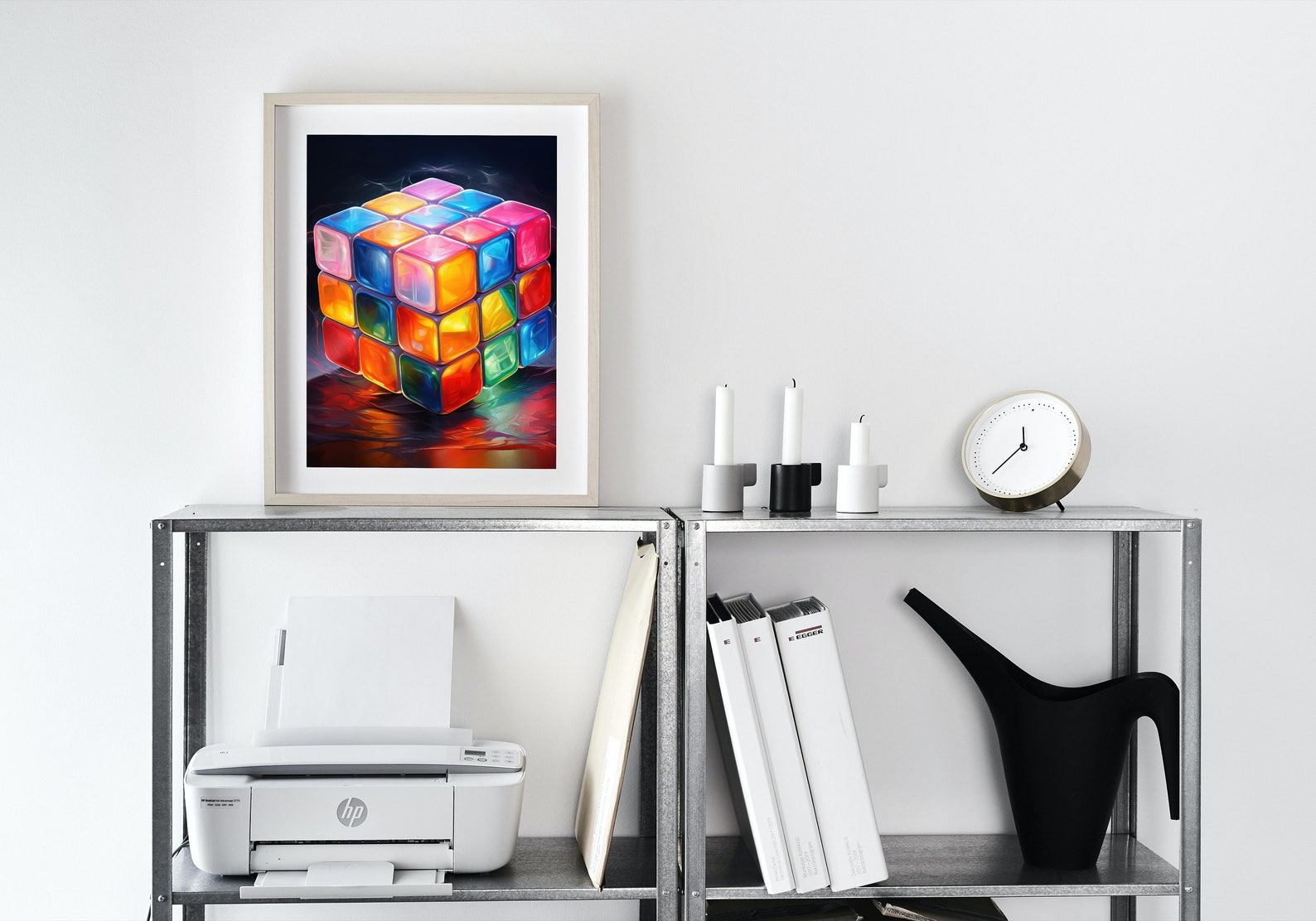 Rubik Cube Printable Rubik Cube Print Colorful Wall Art Download ...