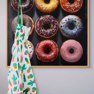 Colorful Donut Print Donut Printable Pastry Patisserie Wall Art Kitchen ...