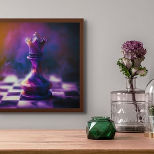 Chess Print Watercolor Chess Piece Printable King Poster Wall Art ...