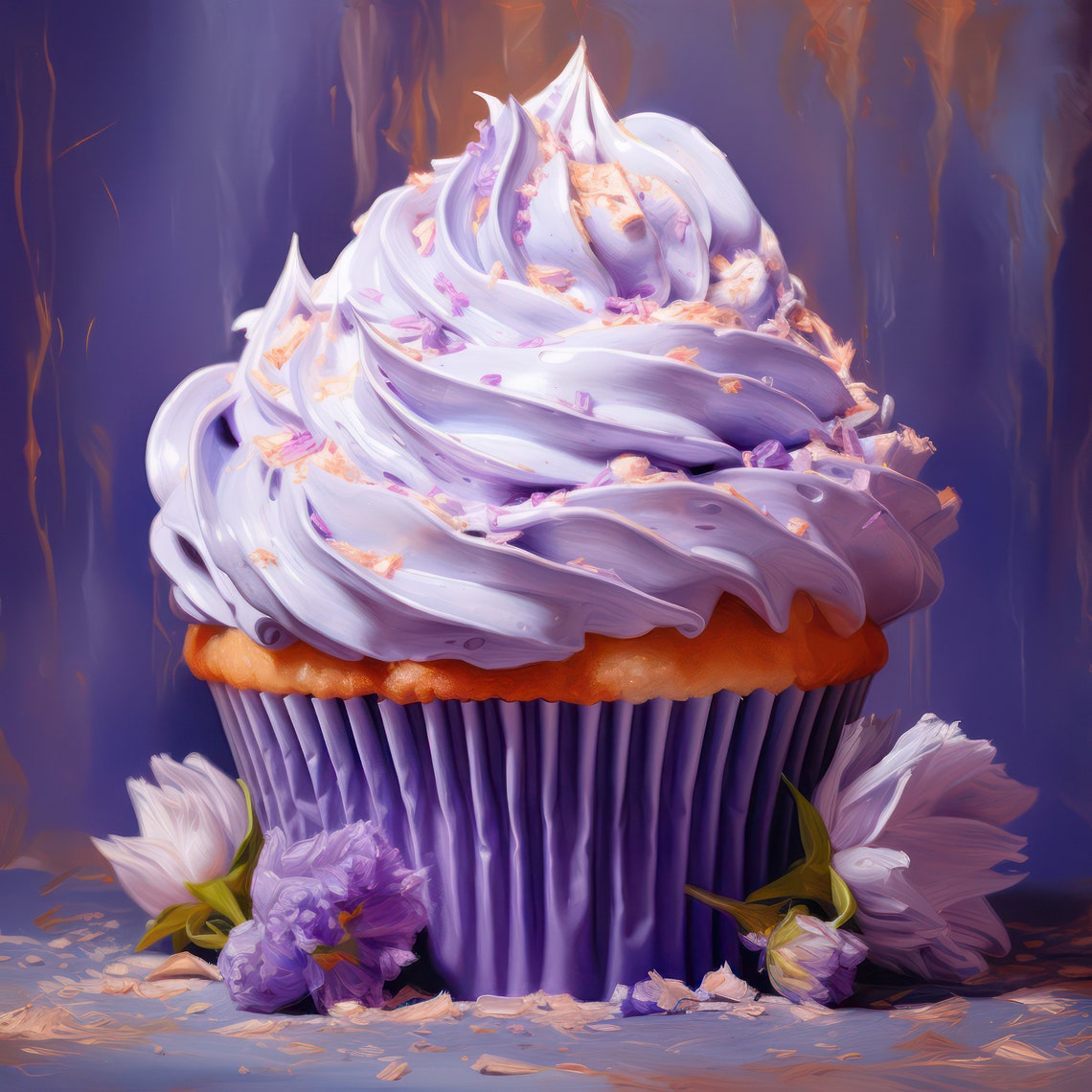 Cupcake Print Cupcake Printable Lavender Pastry Poster Mint Patisserie ...