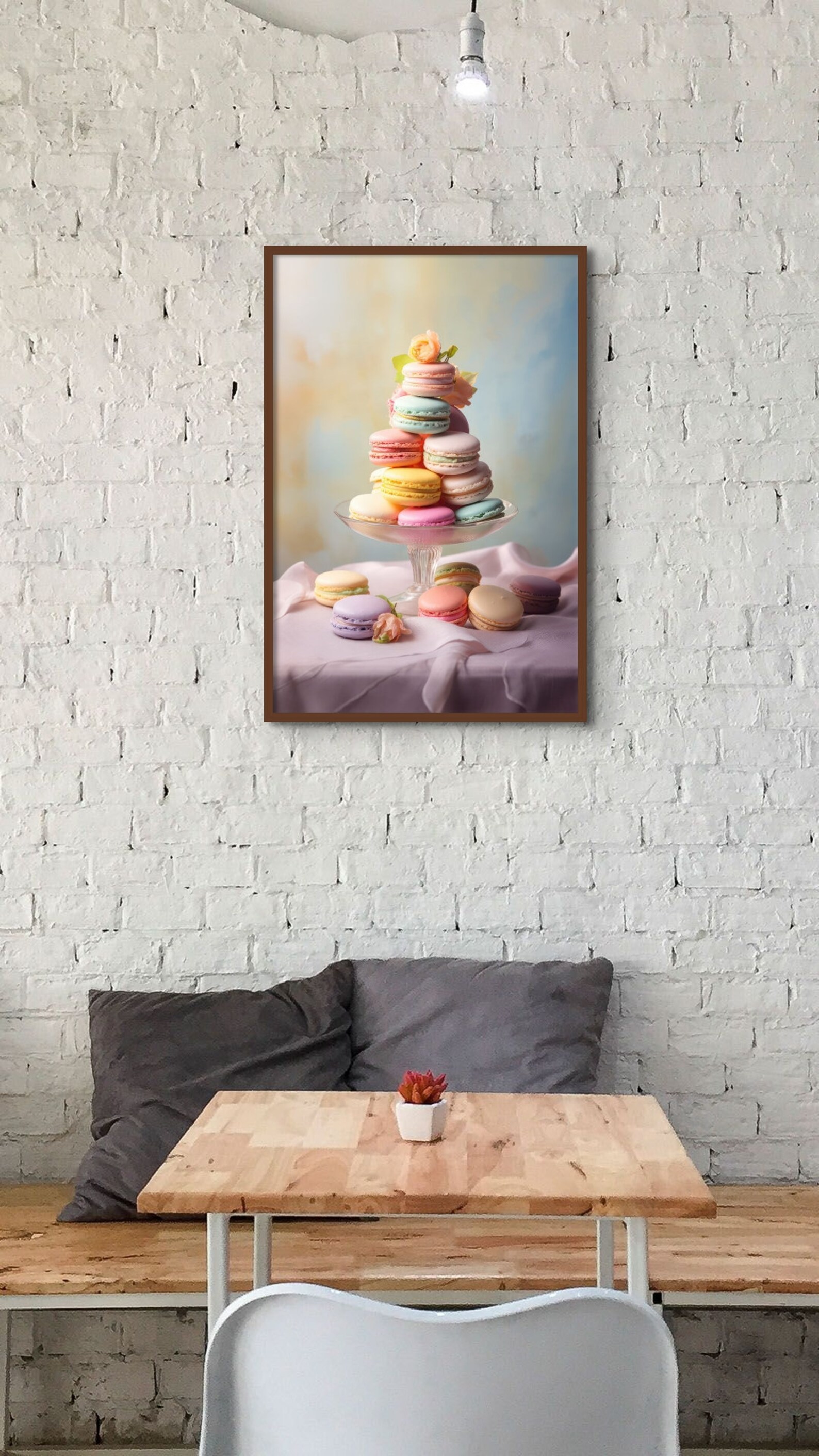 Macarons Print Macarons Printable Kitchen Wall Artwork Meringue Poster ...