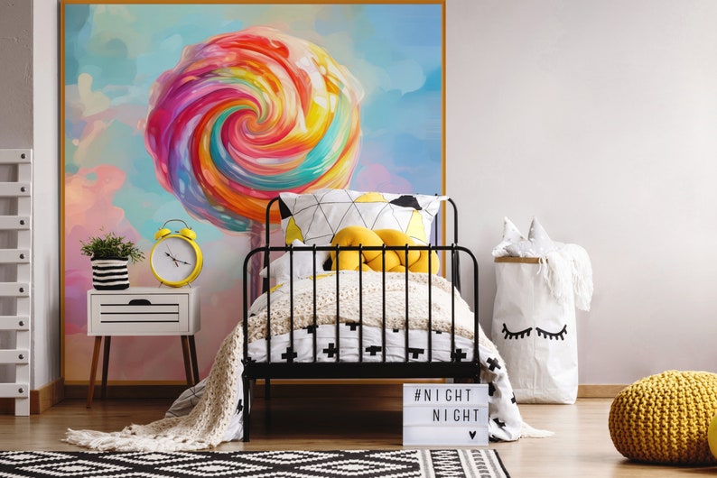 Lollipop Print Colorful Lollipop Food Poster Kitchen Wall Art Lolli ...