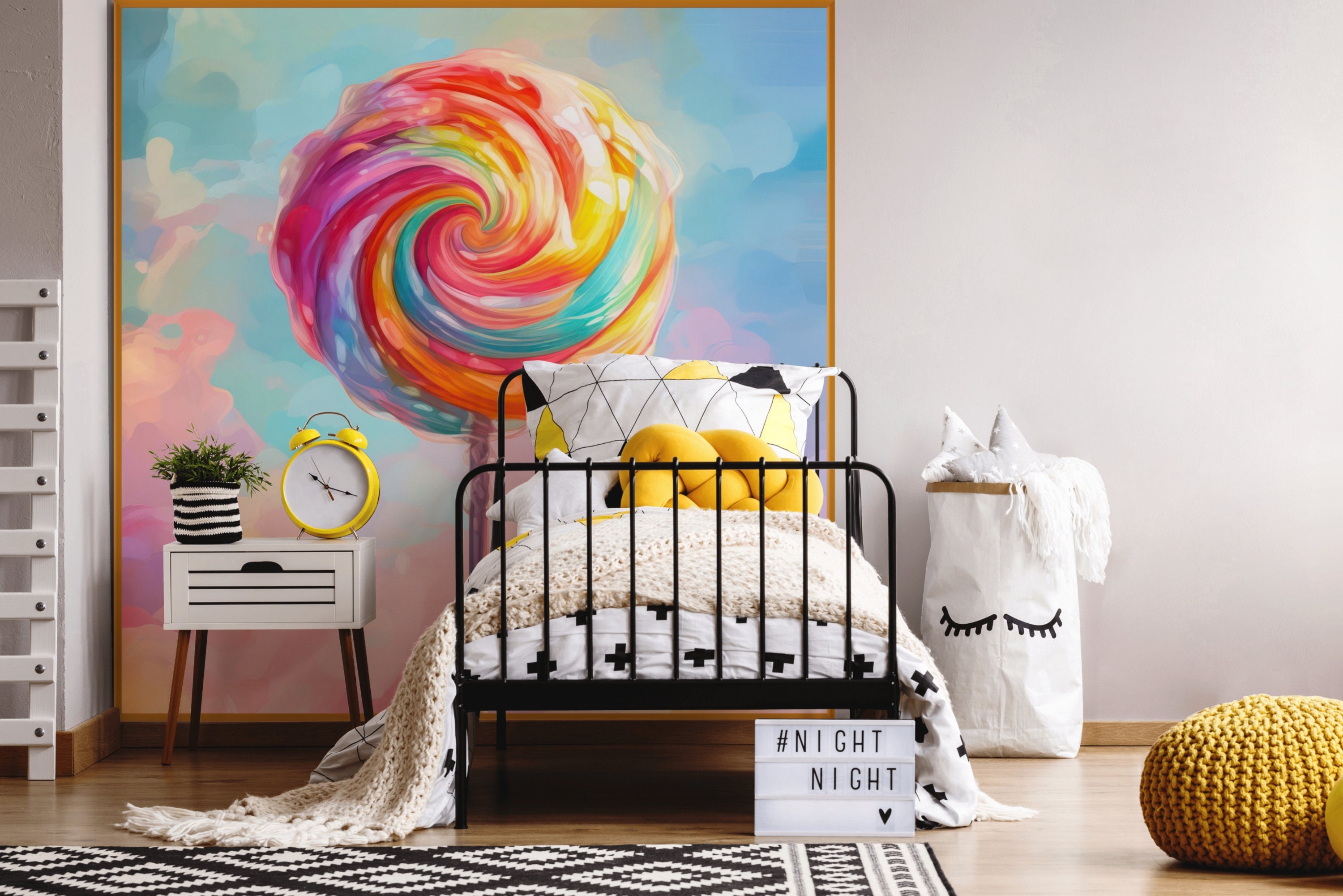 Lollipop Print Colorful Lollipop Food Poster Kitchen Wall Art Lolli ...