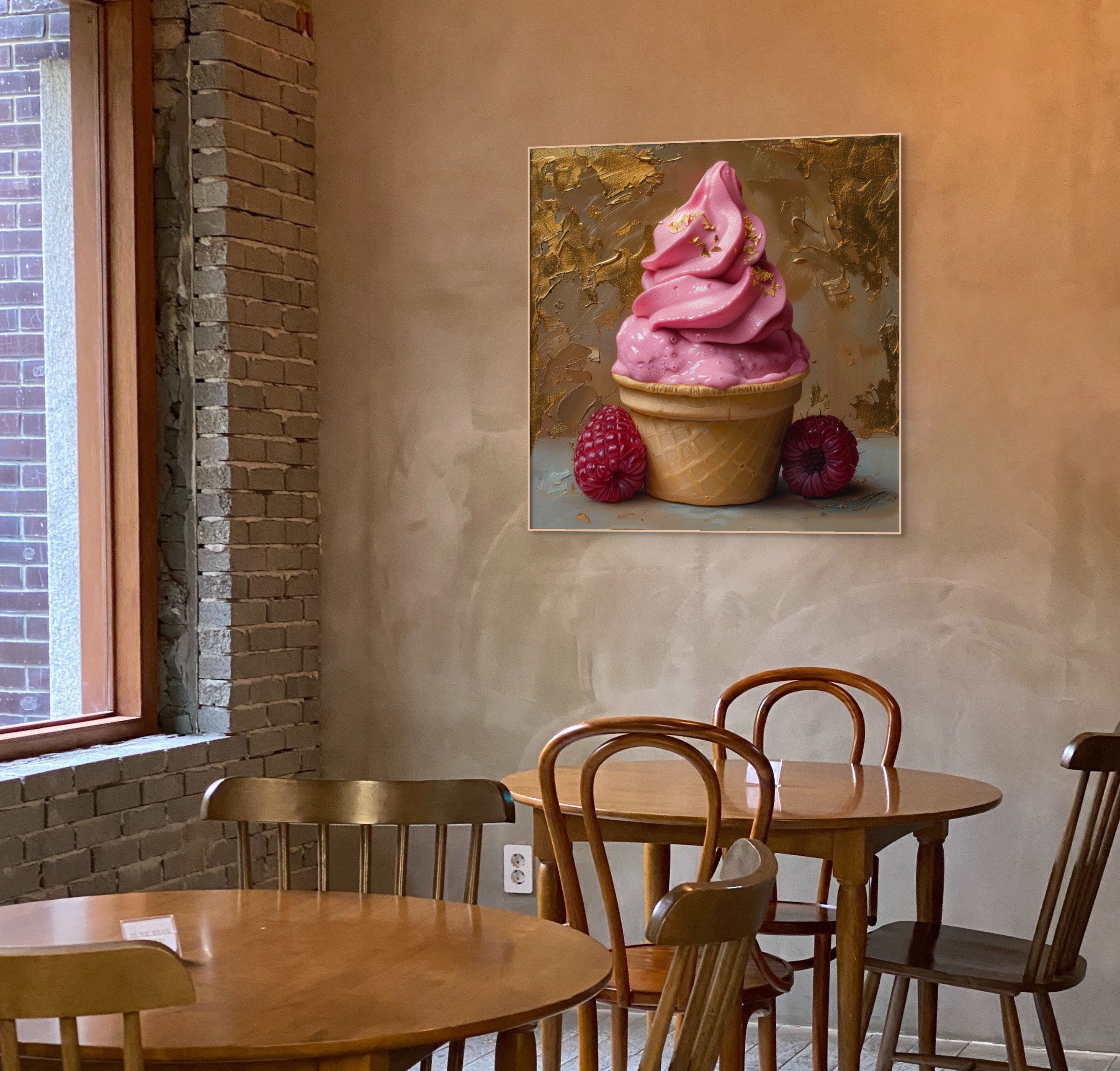 Ice Cream Print Colorful Food Poster Kitchen Wall Art Gelato Artwork ...