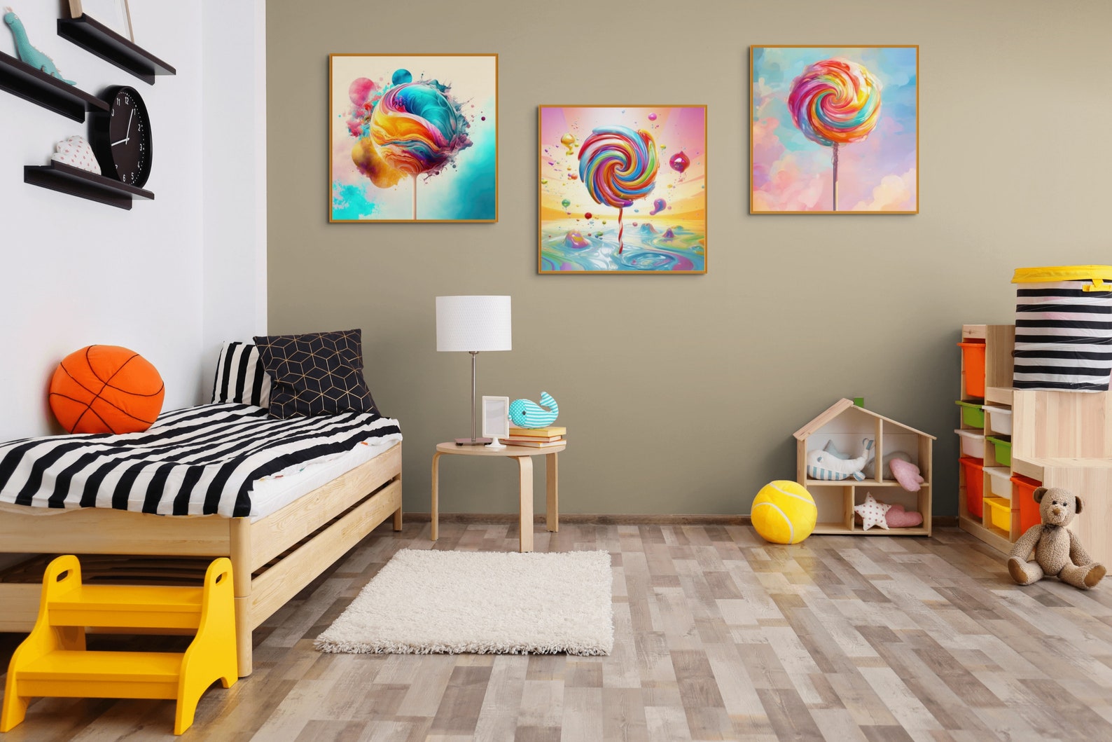 Lollipop Print Colorful Lollipop Food Poster Kitchen Wall Art Lolli ...