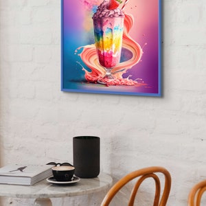 Smoothie Print Smoothie Printable Strawberry Smoothie Poster Ananas ...