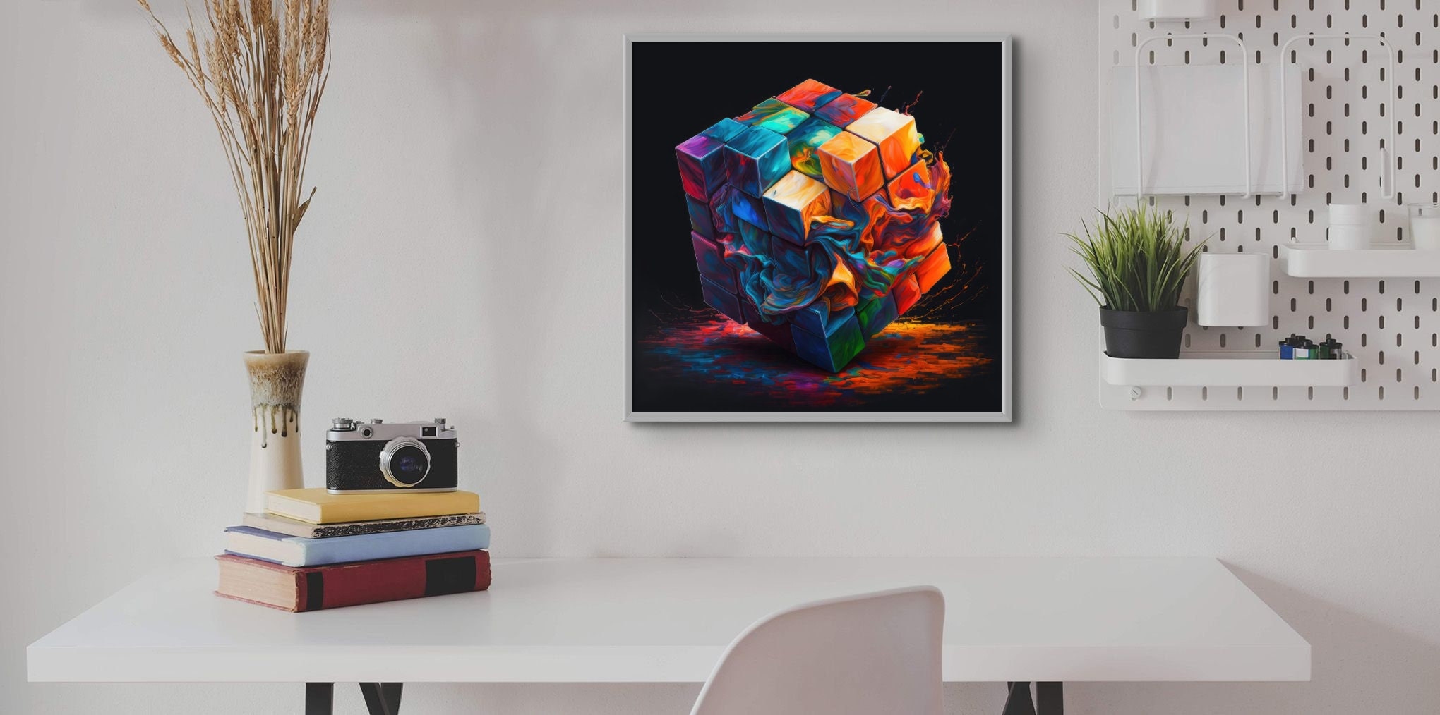 Rubik Cube Printable Rubik Cube Print Colorful Wall Art Download ...